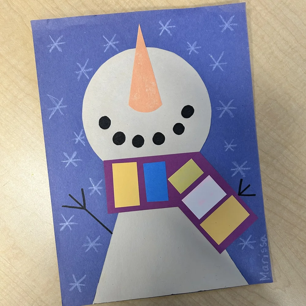 Smiling Snowman Art Project — Mme Marissa