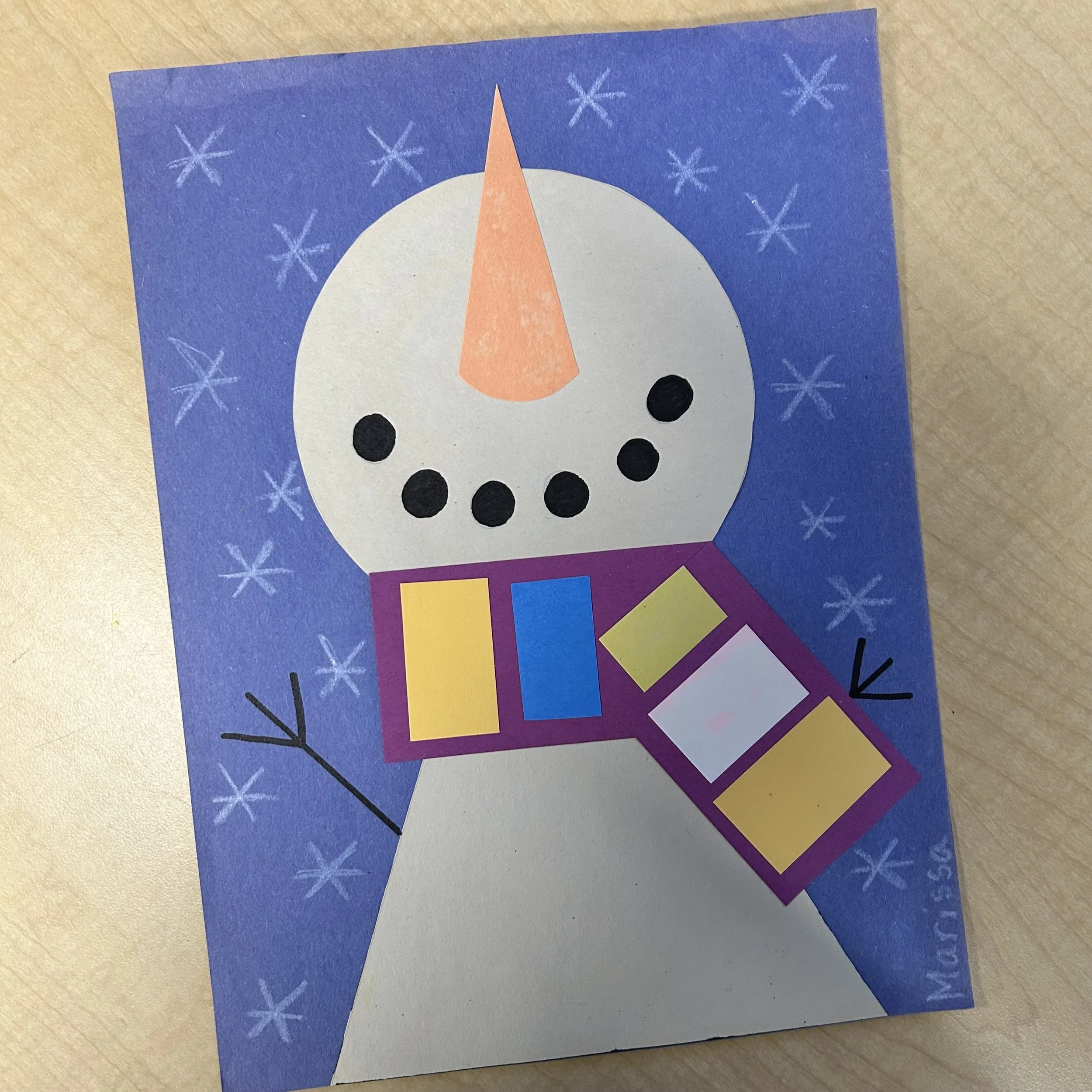 Smiling Snowman Art Project — Mme Marissa
