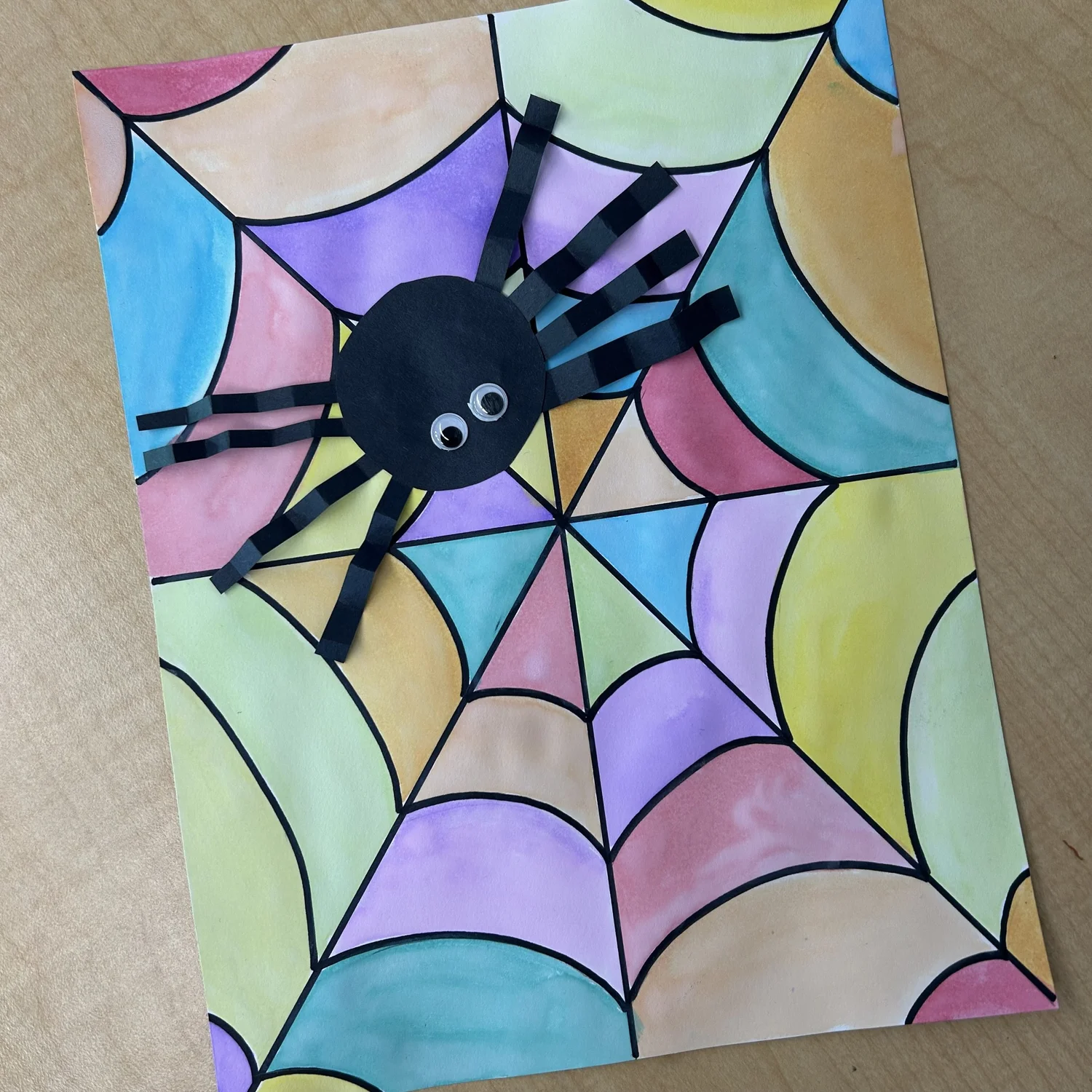 Colourful Spider Web Kids Art Project — Mme Marissa