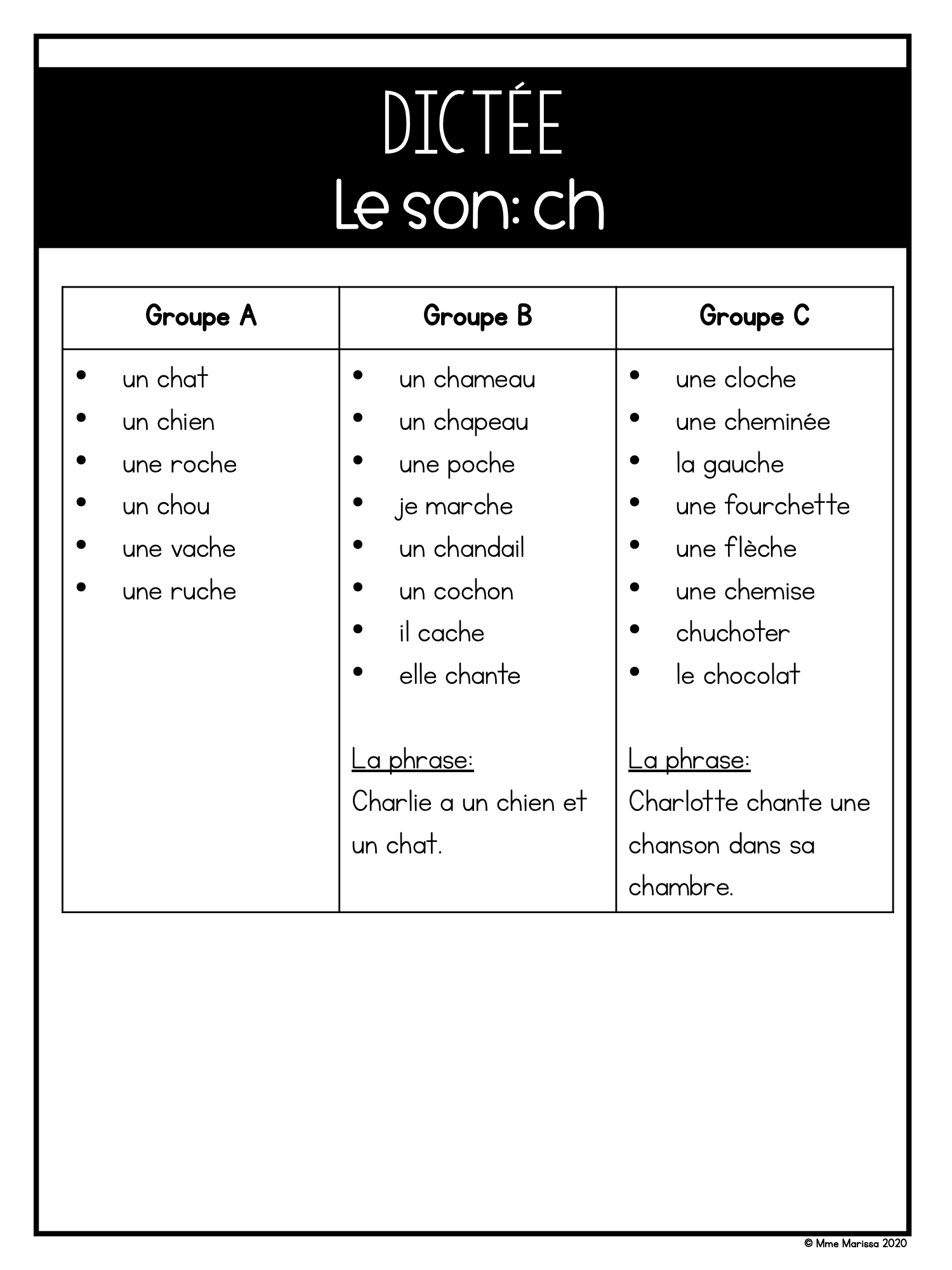 My Weekly Dictée Program in 2/3 — Mme Marissa