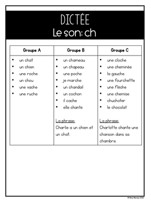 My Weekly Dictée Program in 2/3 — Mme Marissa