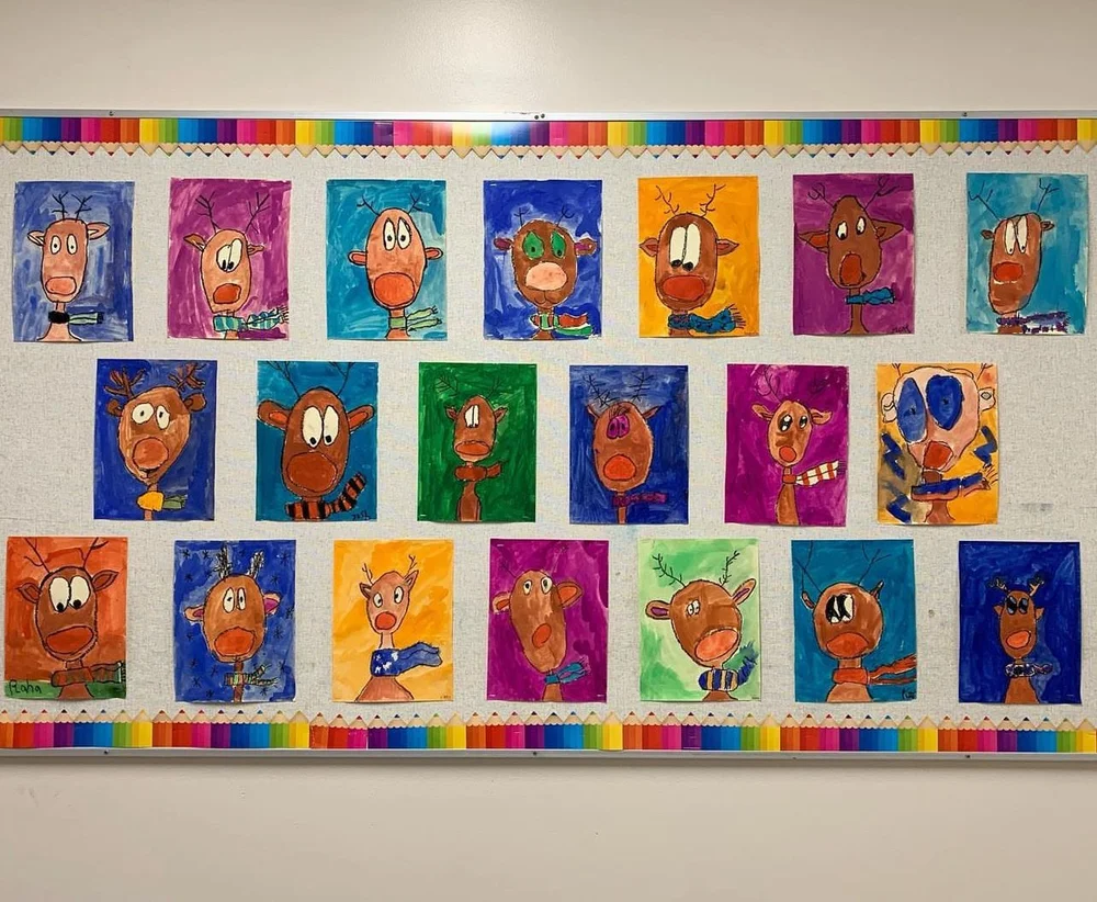 Directed Drawing Reindeer Portraits Art Project — Mme Marissa