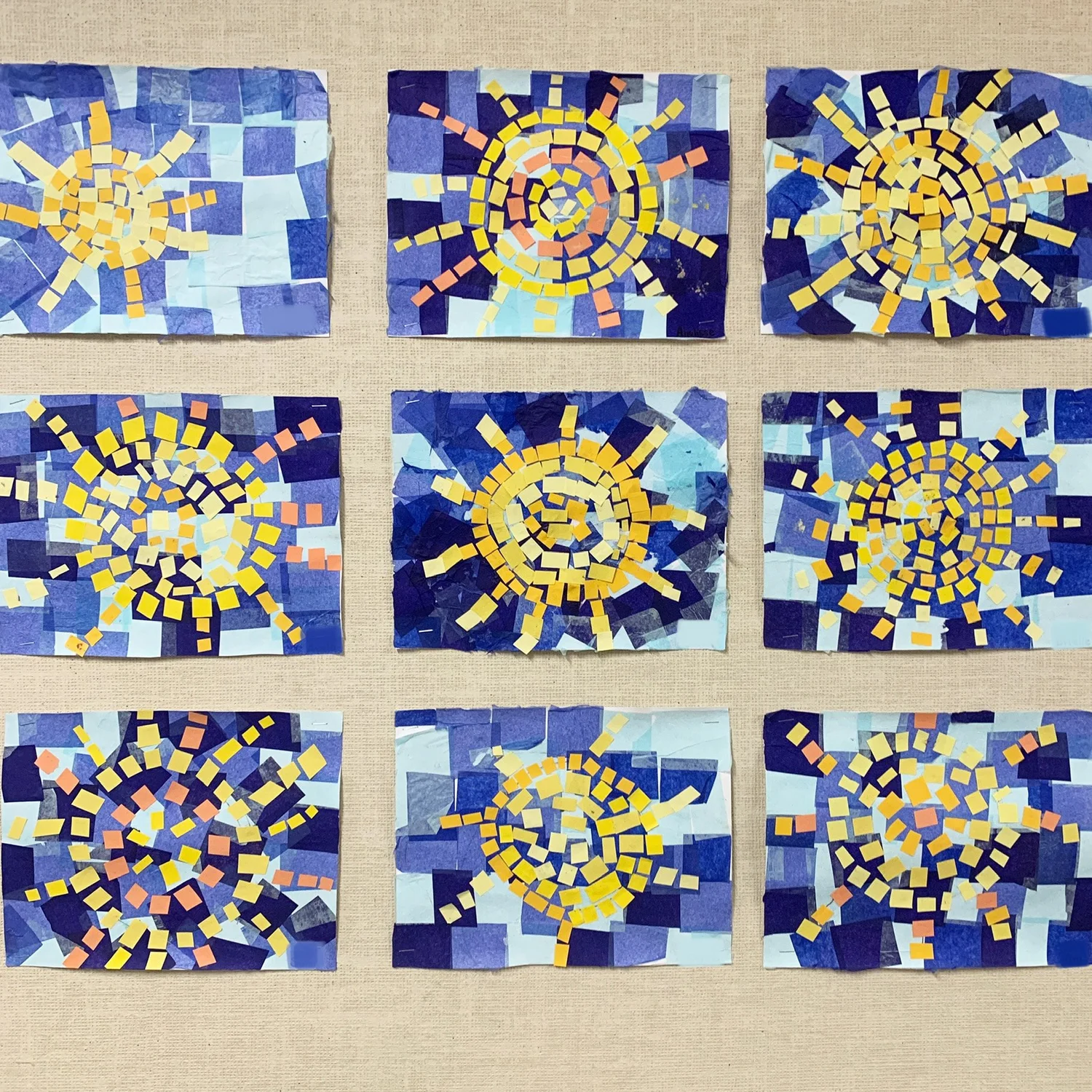 Mosaic Sunshine Collage Art Project — Mme Marissa