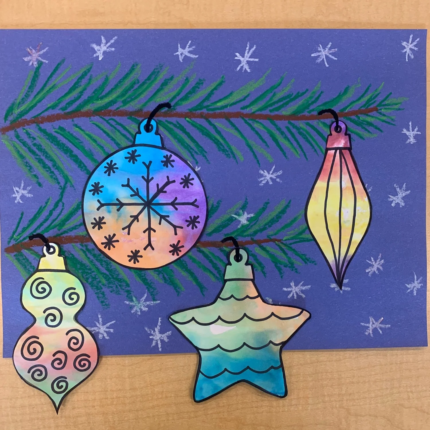 Foil Transfer Christmas Ornaments Art Project — Mme Marissa
