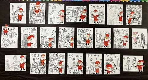 Santa In the City Art Project — Mme Marissa