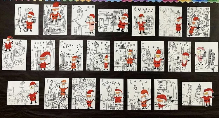 Santa In the City Art Project — Mme Marissa