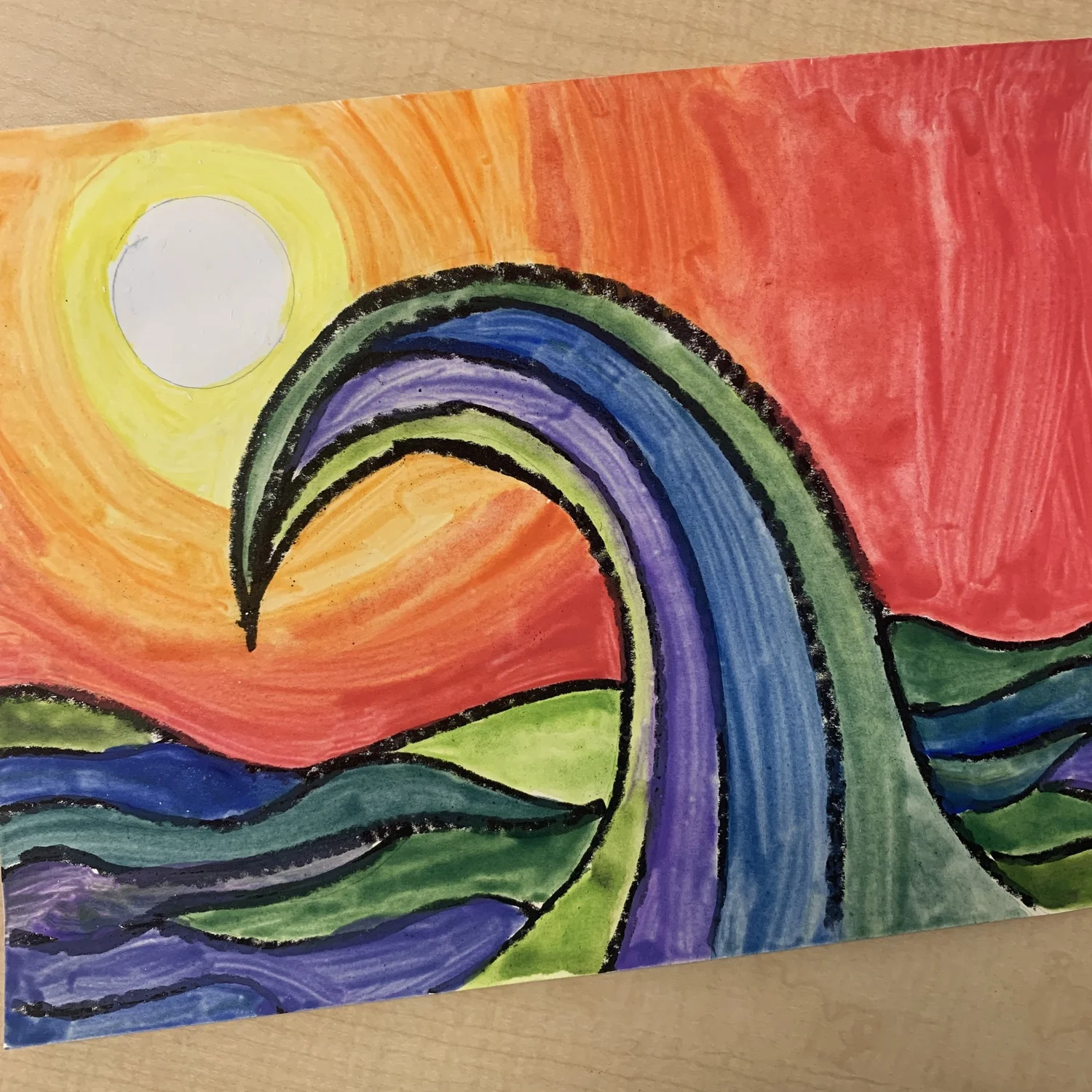 Sunset Wave Art Project — Mme Marissa