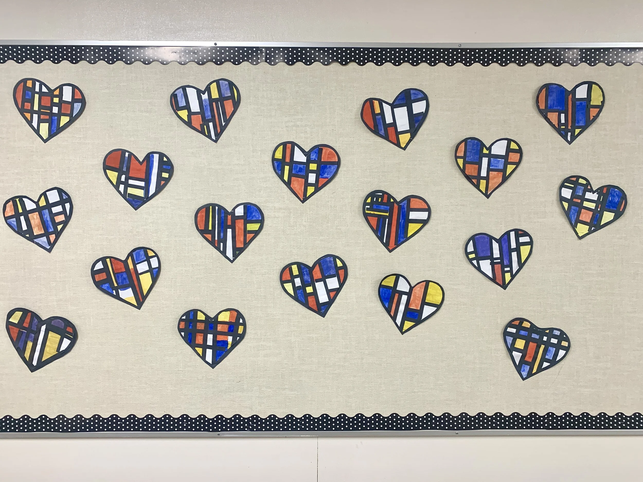 Mondrian Style Hearts — Mme Marissa