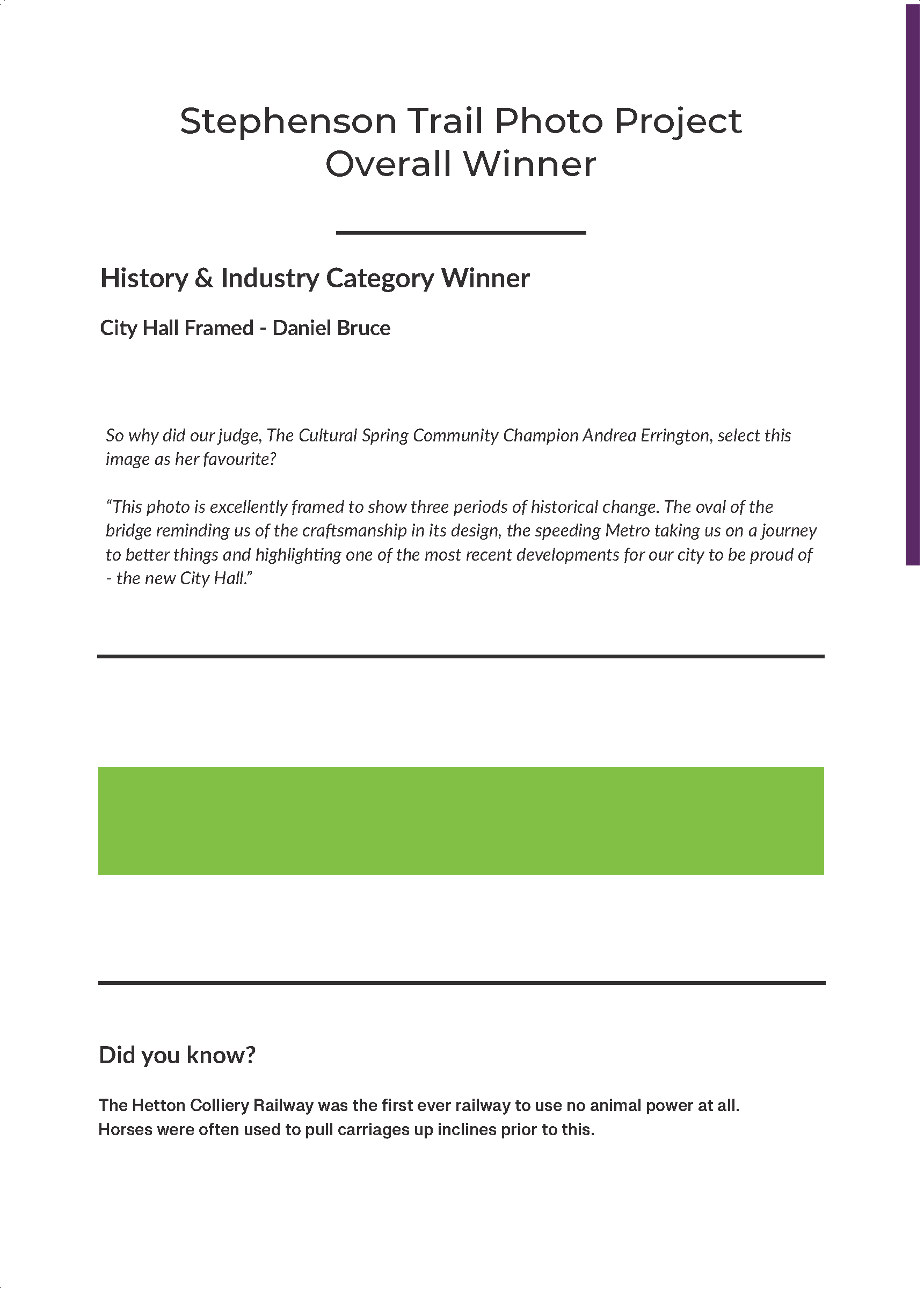 Stephenson Trail Project — The Cultural Spring