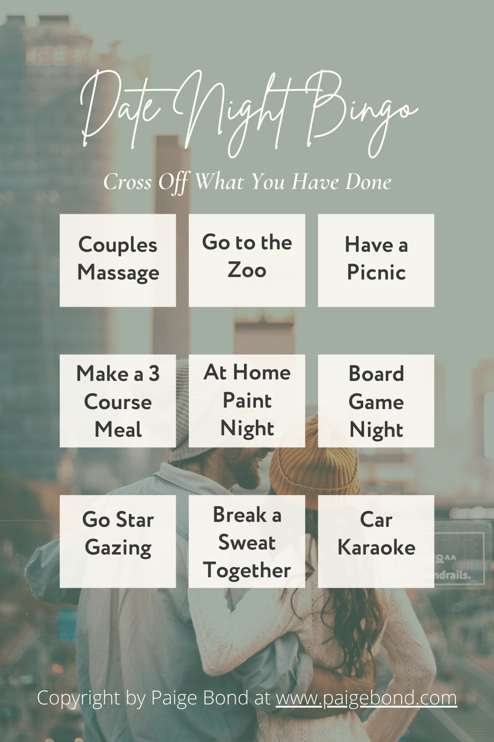 Rekindle the Romance with Date Night Bingo: A Playful Twist to Spice Up ...