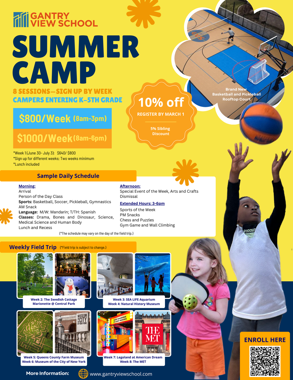 Private Summer Camp — Gantry View School - A Private School in Queens, NY