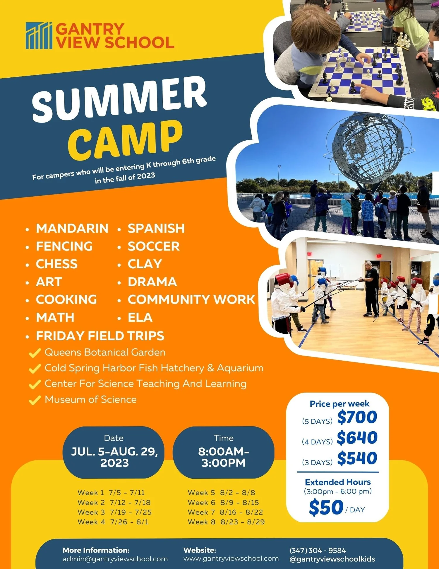 Private Summer Camp — Gantry View School - A Private School in Queens, NY