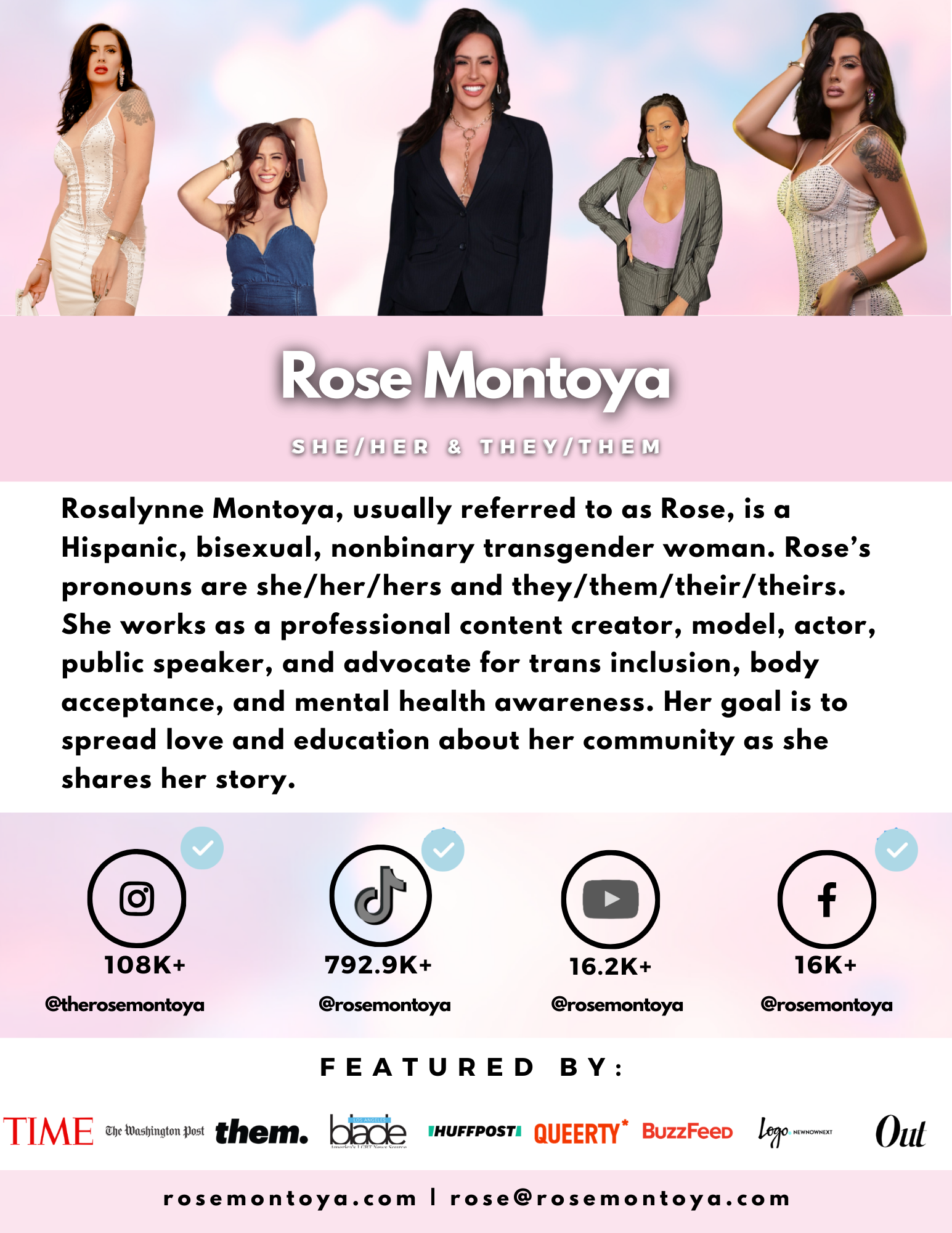 MEDIA KIT — Rose Montoya