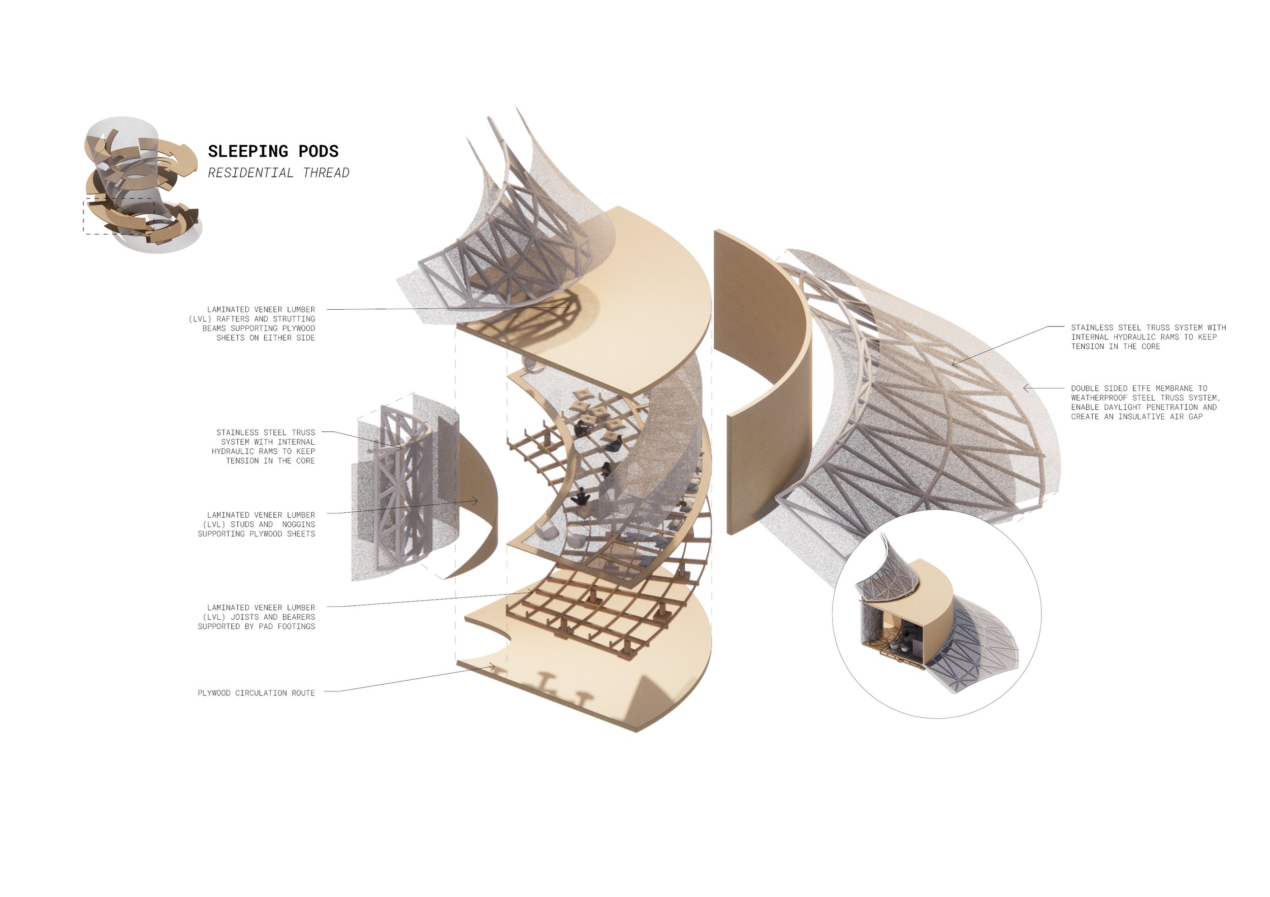 Double Helix | Architecture — PAPER CART | CAYLEY CHAN