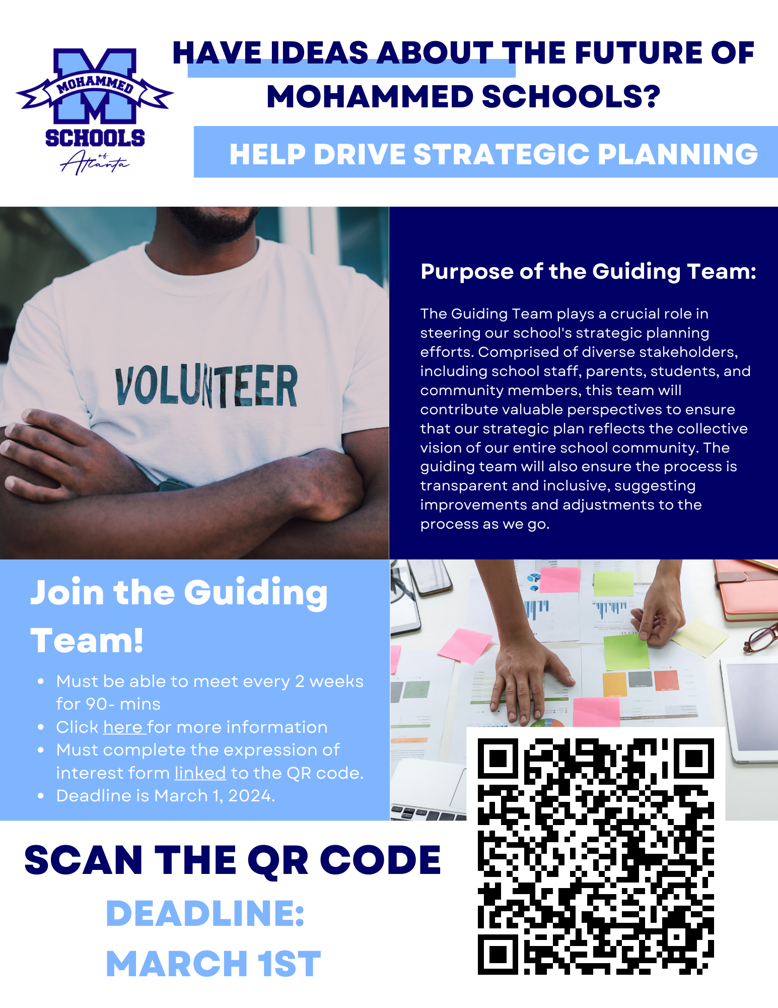 Strategic Planning: Join the Guiding Team — Mohammed Schools of Atlanta