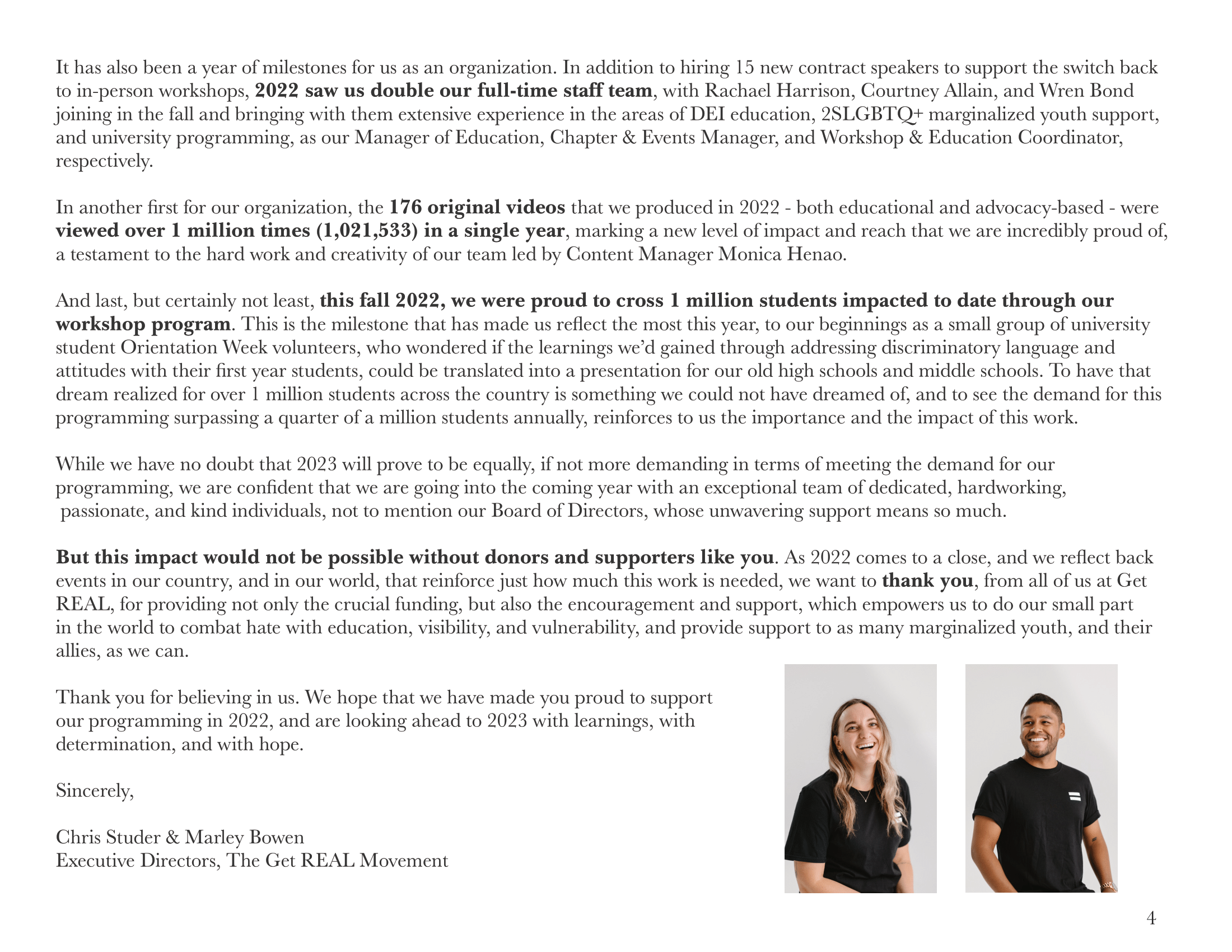 Impact Report — The Get REAL Movement