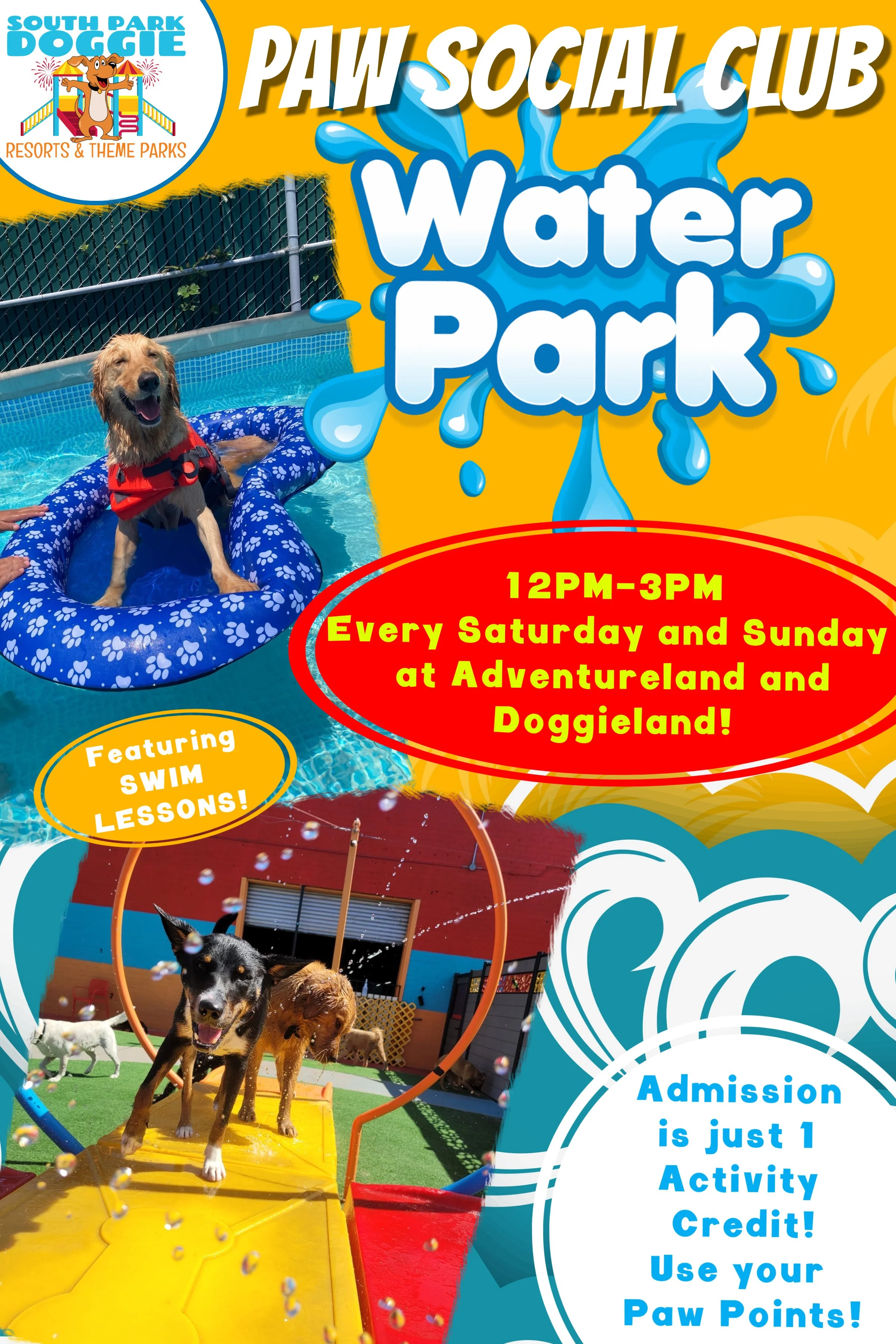 South Park Doggie PAW Social Theme Park Events