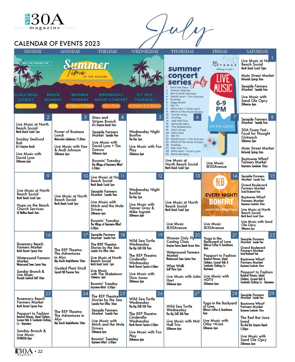 Calendar Of Events Magazine