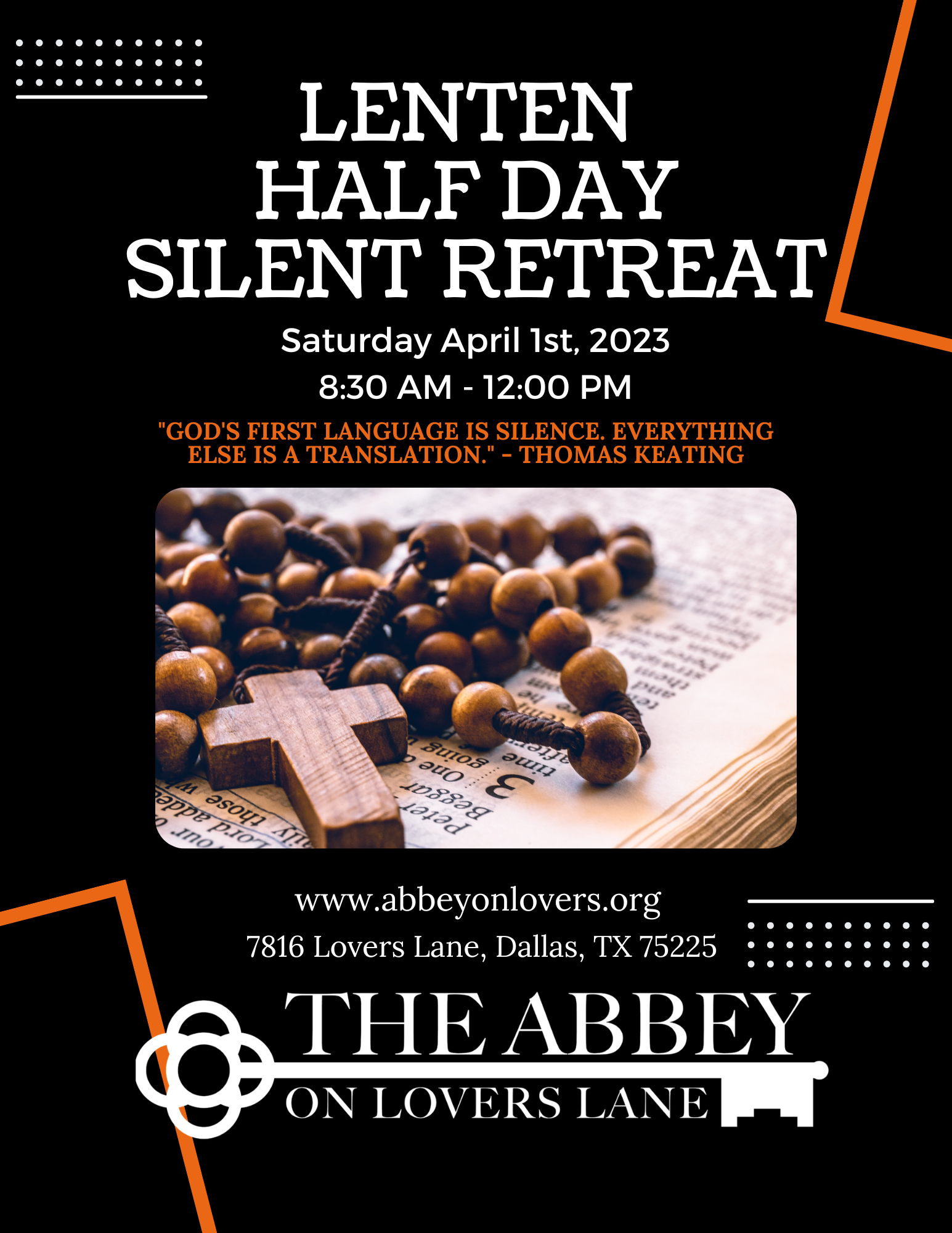 Lenten Half Day Silent Retreat — The Abbey On Lovers