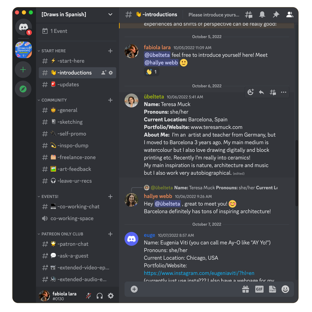Discord Server for Latinx Artists, Designers, and Creatives — [Draws in ...