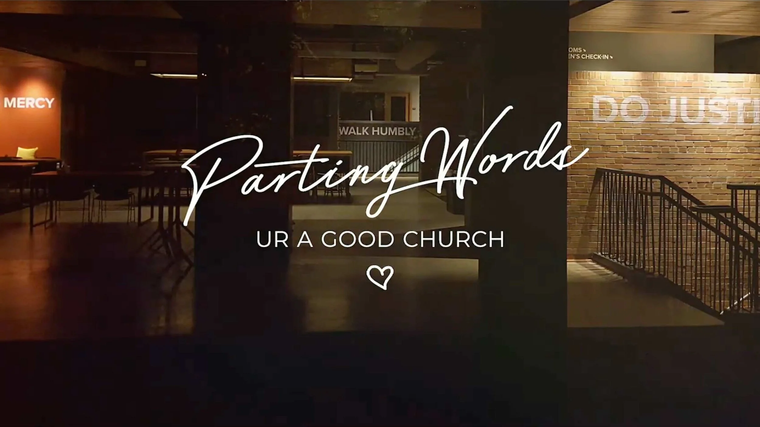 Parting Words — Urban Refuge