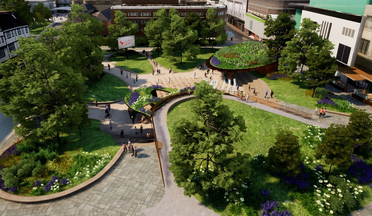 New Castle Square Gardens design unveiled by Swansea Labour Council ...