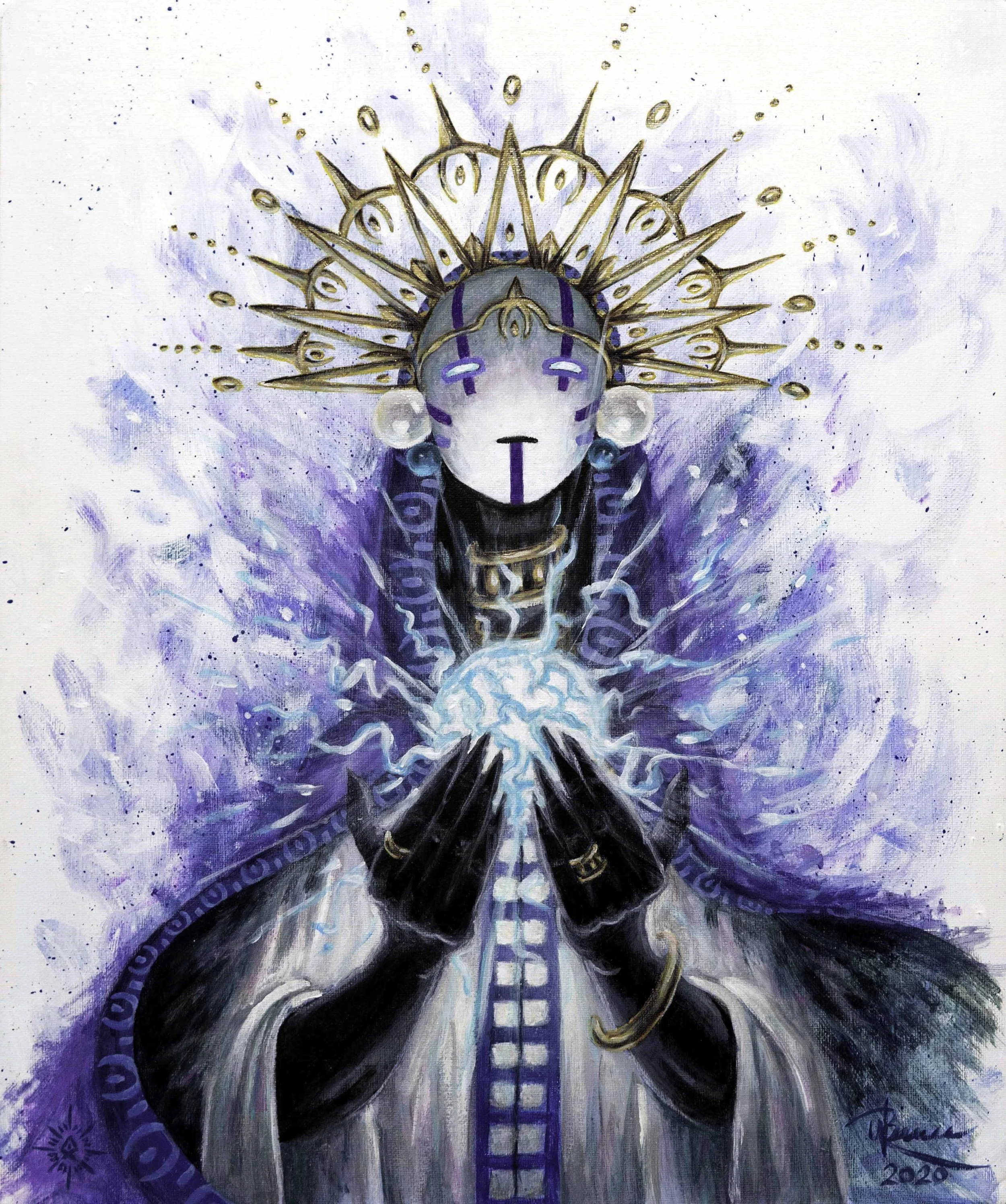 Pure Energy: Tribal Spirit Fantasy Art- Acrylic on Canvas — The Imerian