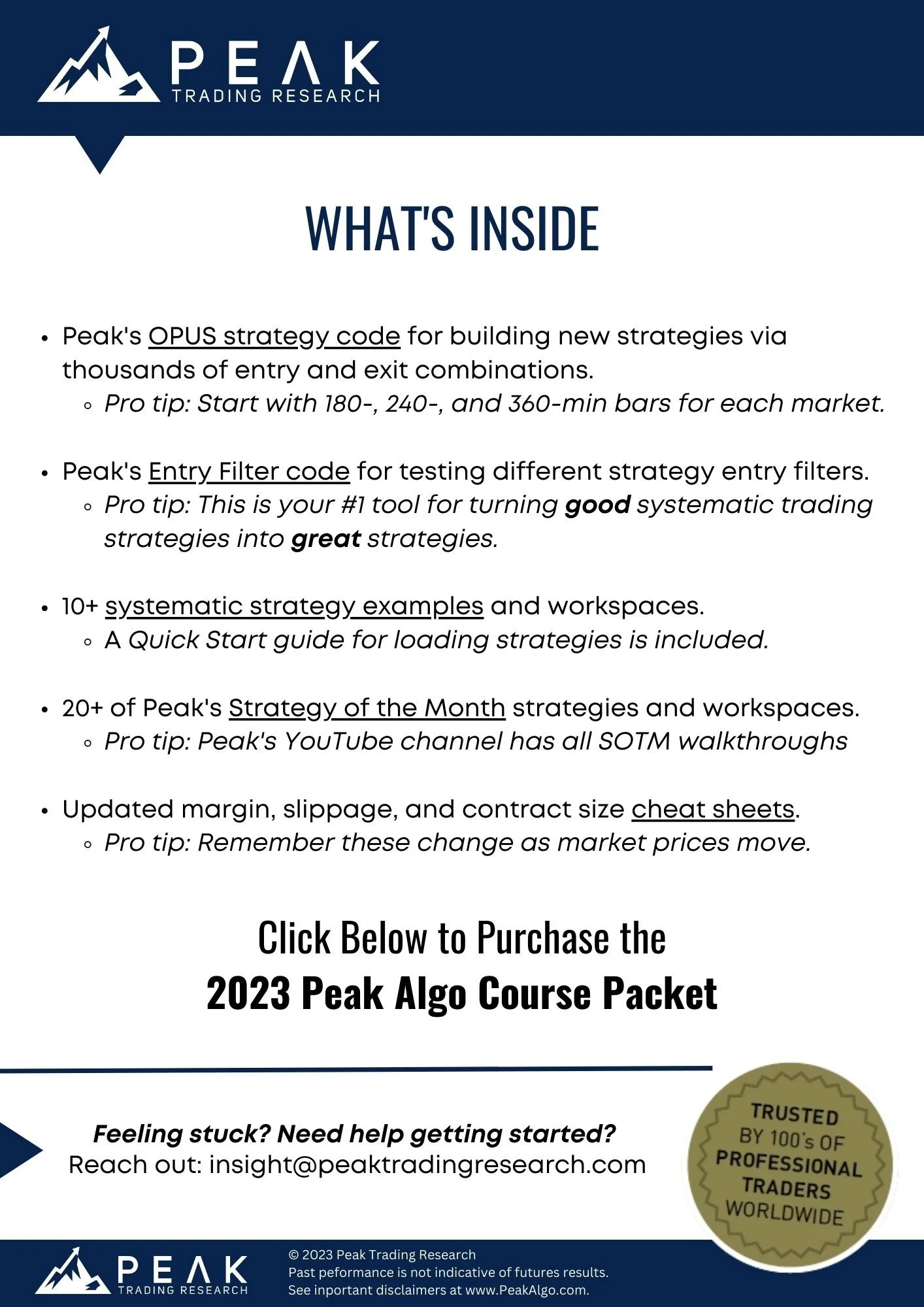 Course — Peak Algo