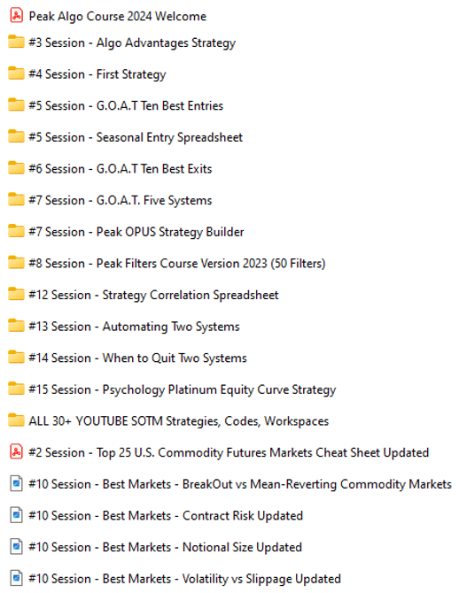 Course — Peak Algo