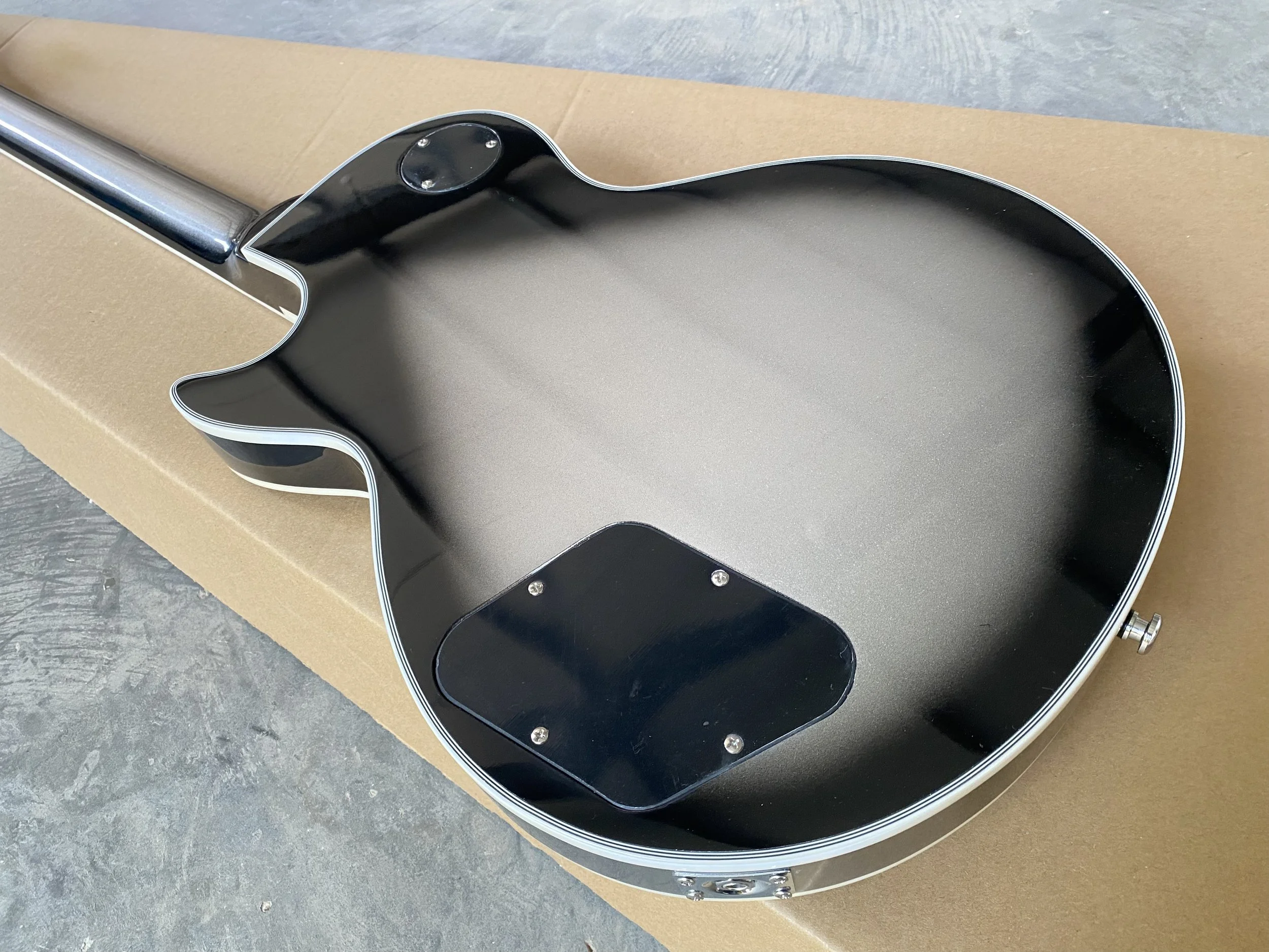 New LP Electric Guitar Stain black P90 pickupsGold hardwares (Copy ...