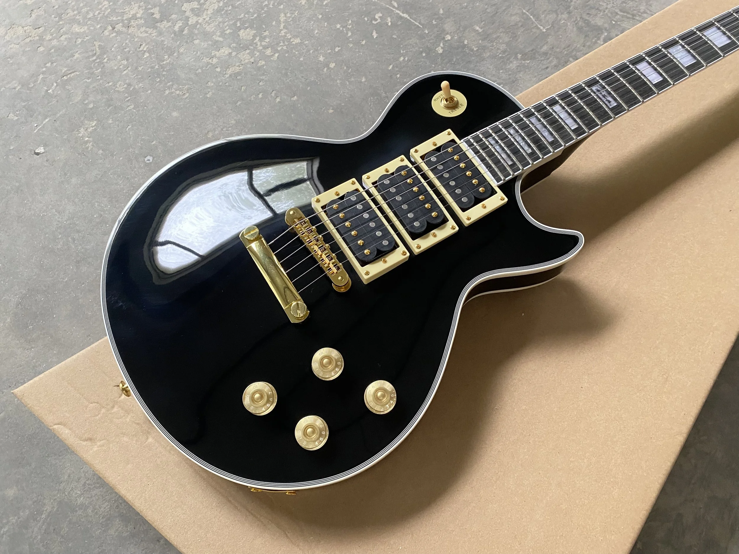 New LP Standard Electric Guitar Gold Red finish Chrome hardwares (Copy ...