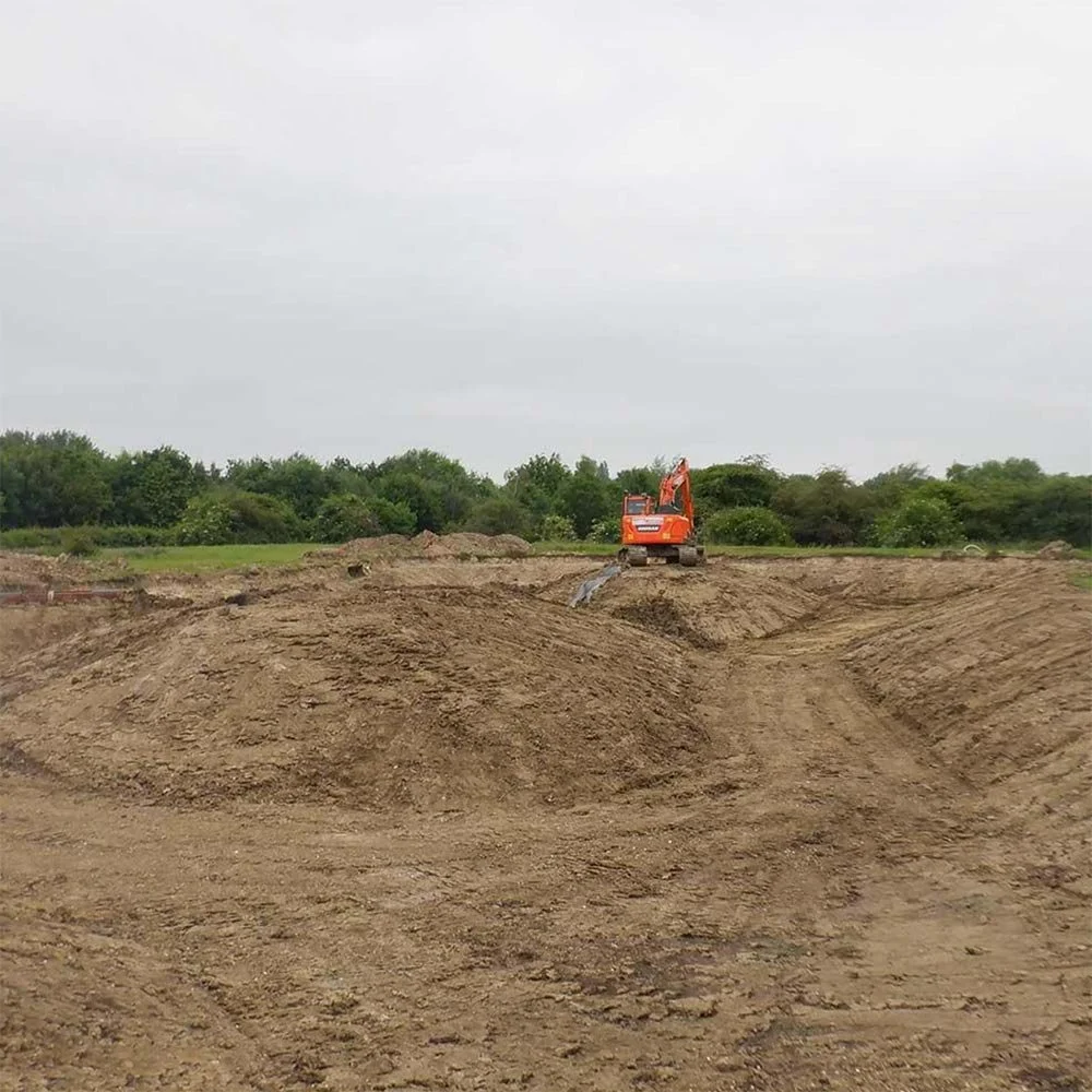 Lake excavation and lining at Three Willows, Hingham — A.G.A. Group