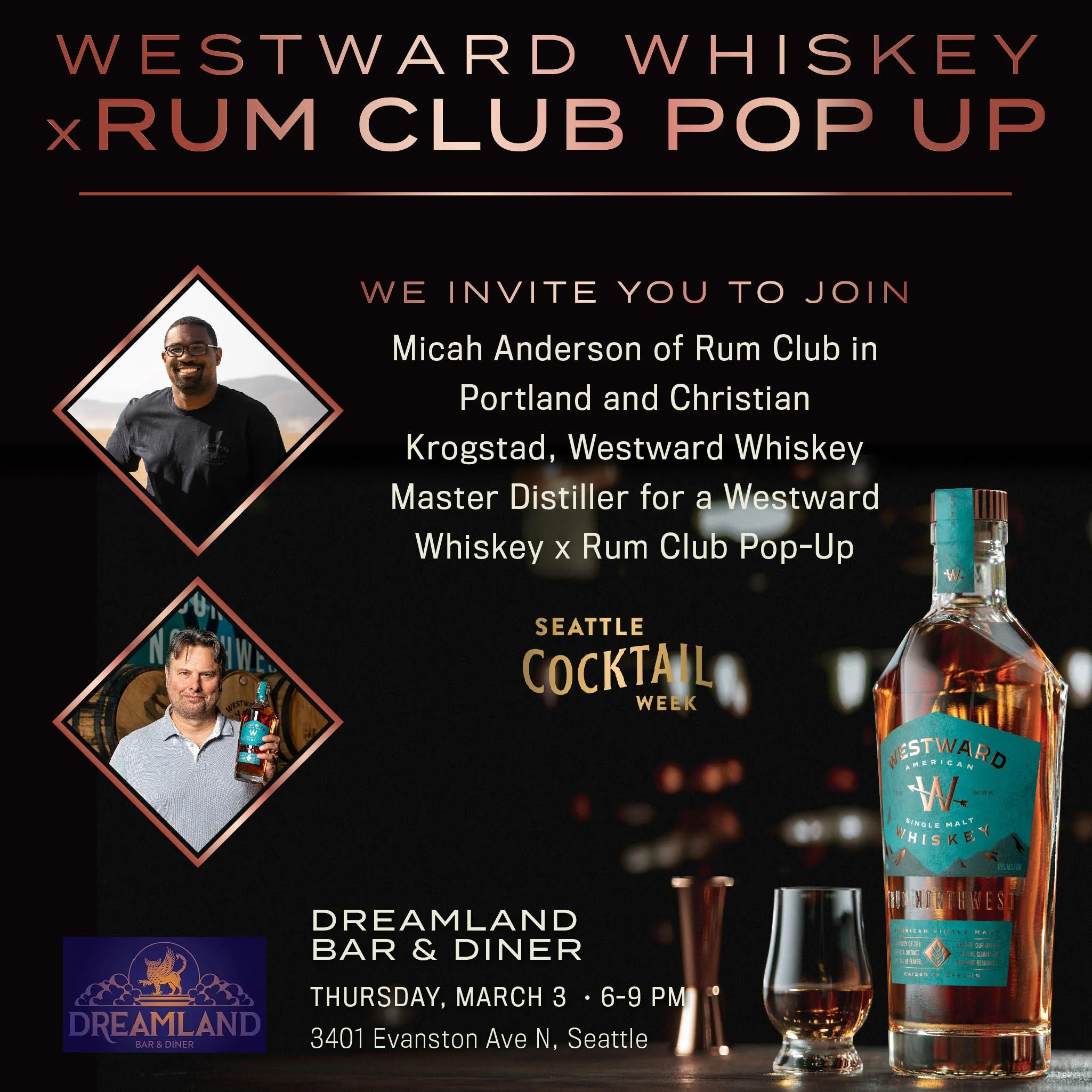 Westward Whiskey x Rum Club Pop Up — Seattle Cocktail Week