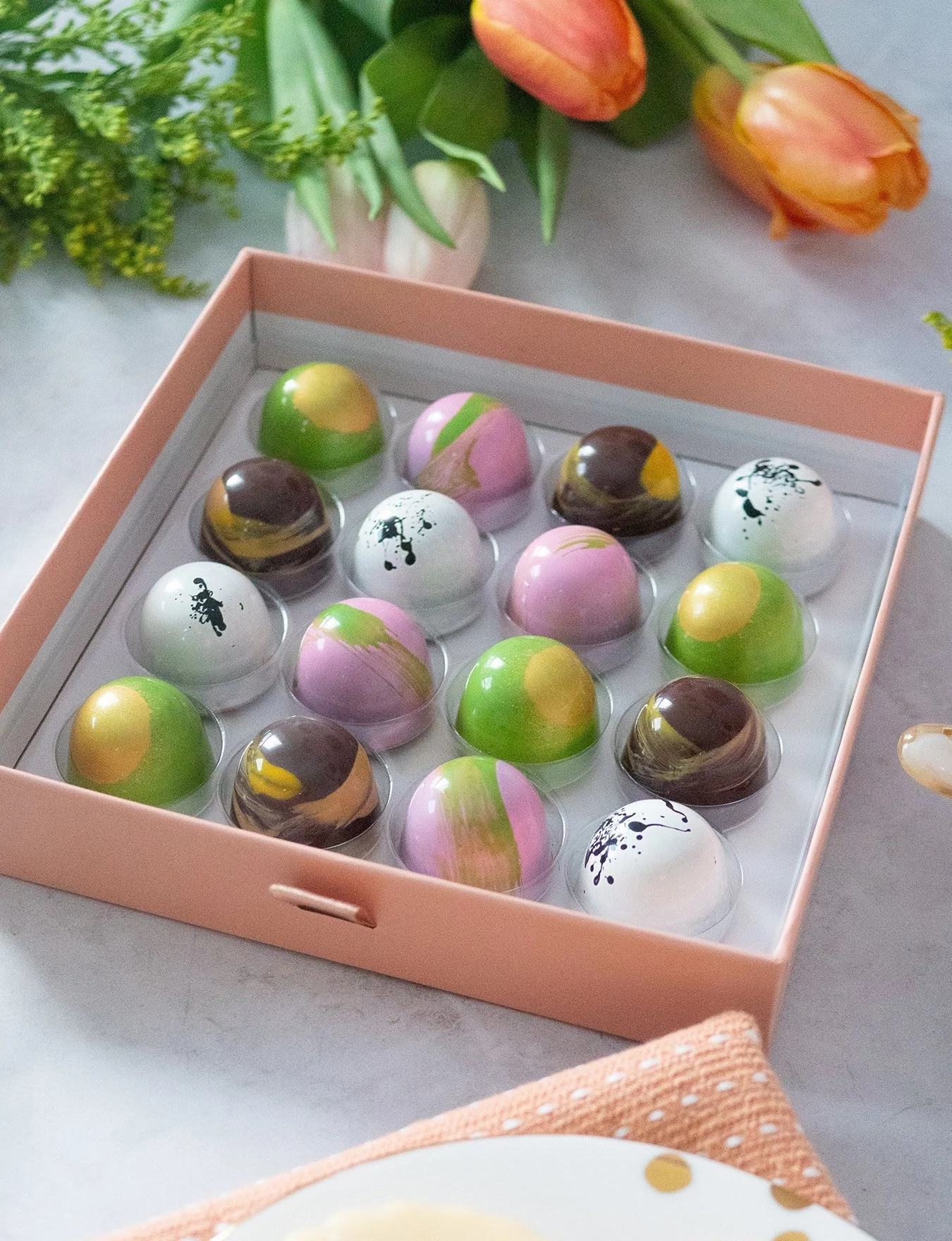 Chocolate bonbons and confections