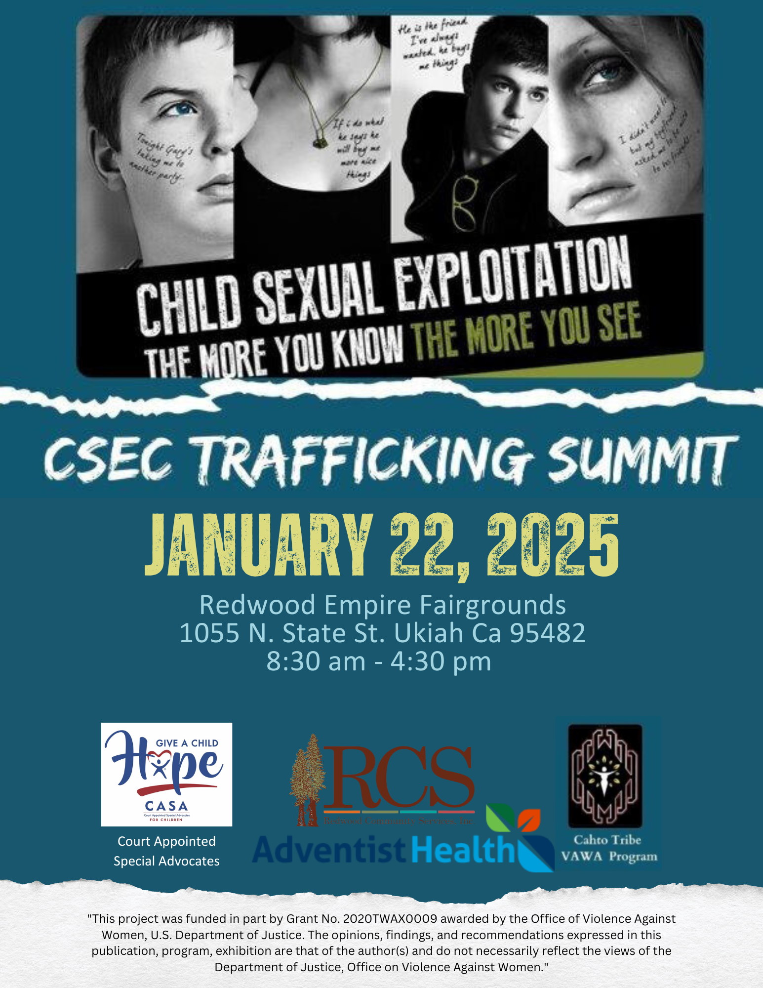 CSEC Trafficking Summit - Day Two [In-Person: Ukiah] — Redwood ...
