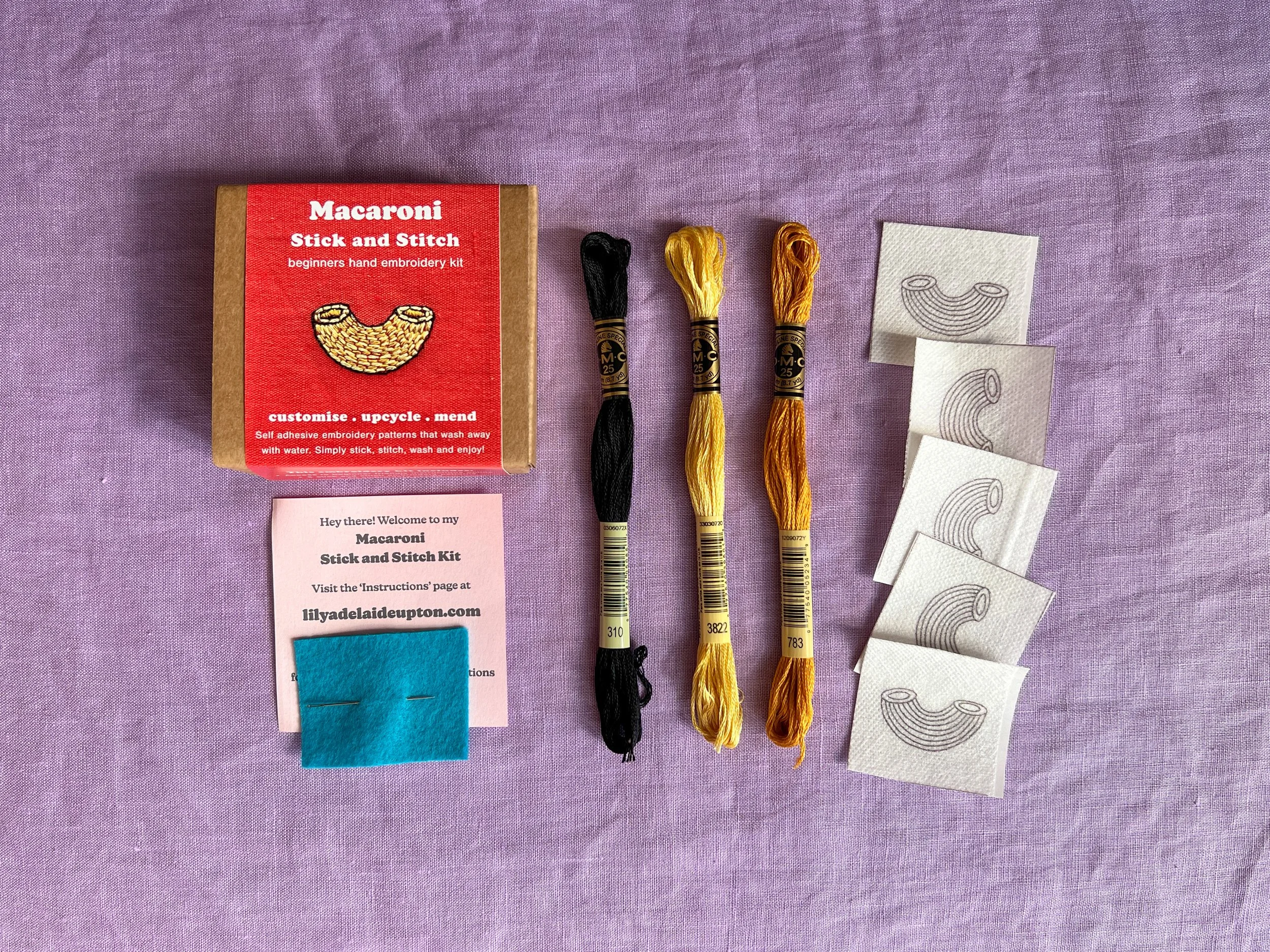 Macaroni Mini Stick and Stitch Kit — Lily Adelaide Upton
