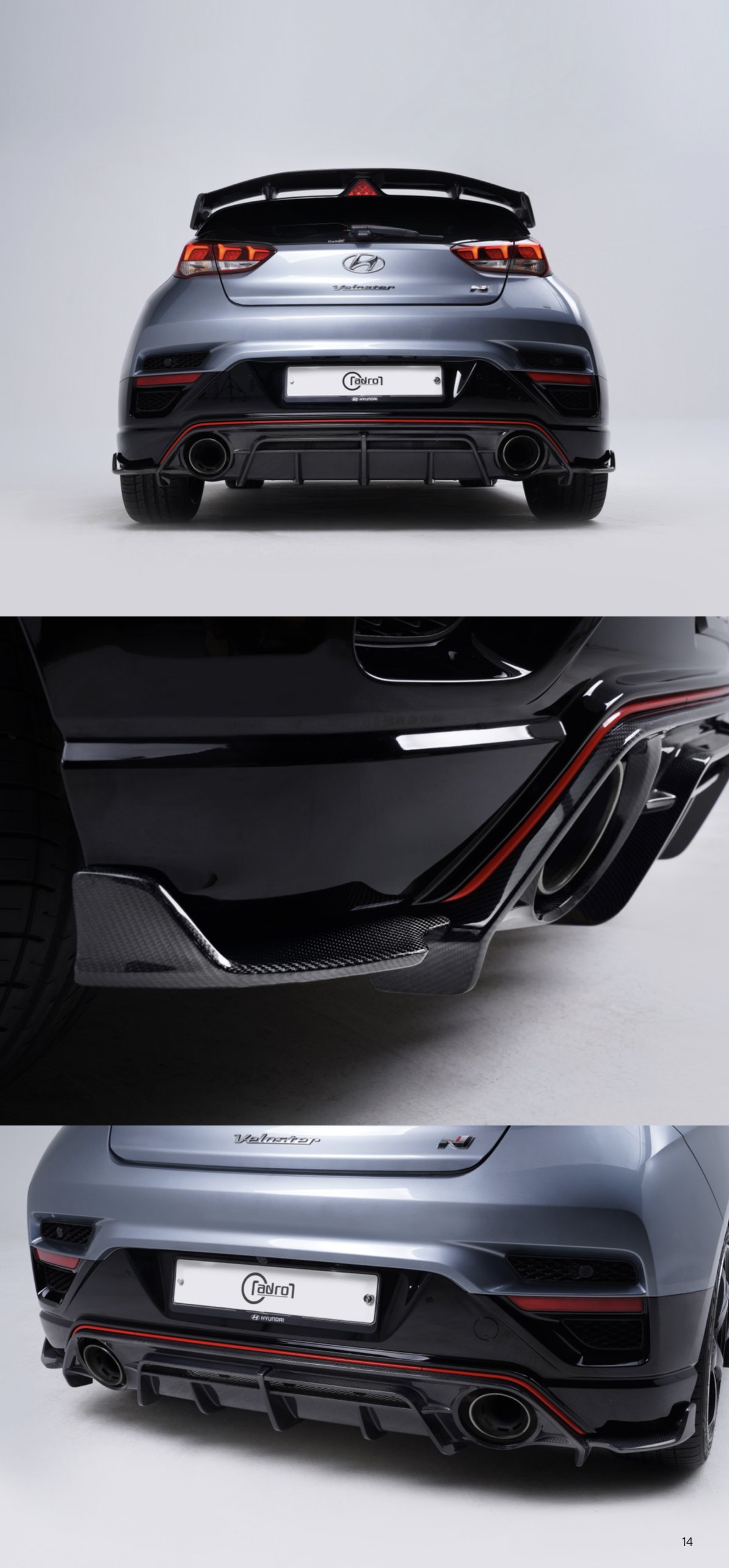 ADRO HYUNDAI VELOSTER N REAR DIFFUSER — MOK auto