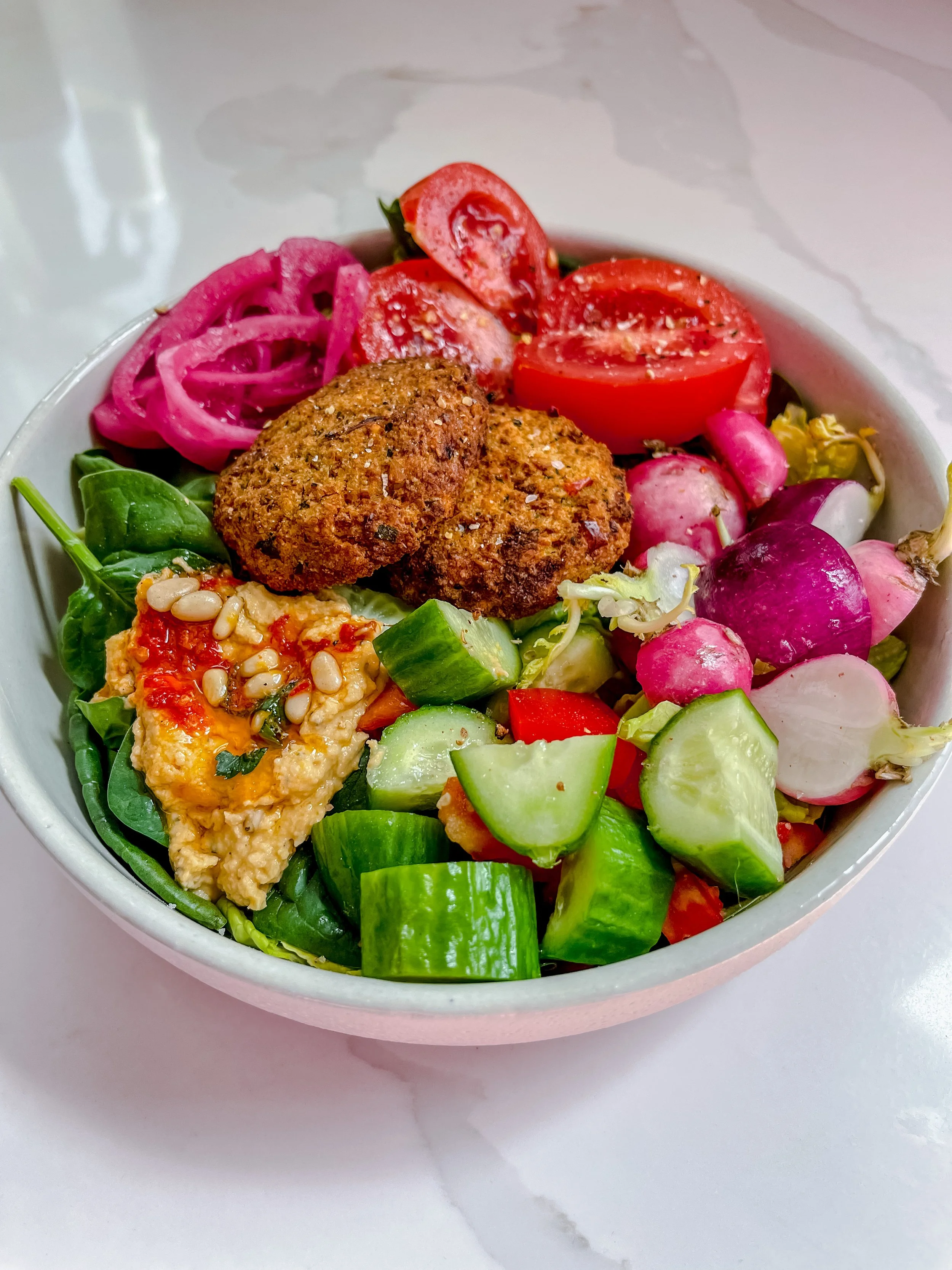 Homemade Cava Bowl with Veggie Falafels — All Types of Bowls