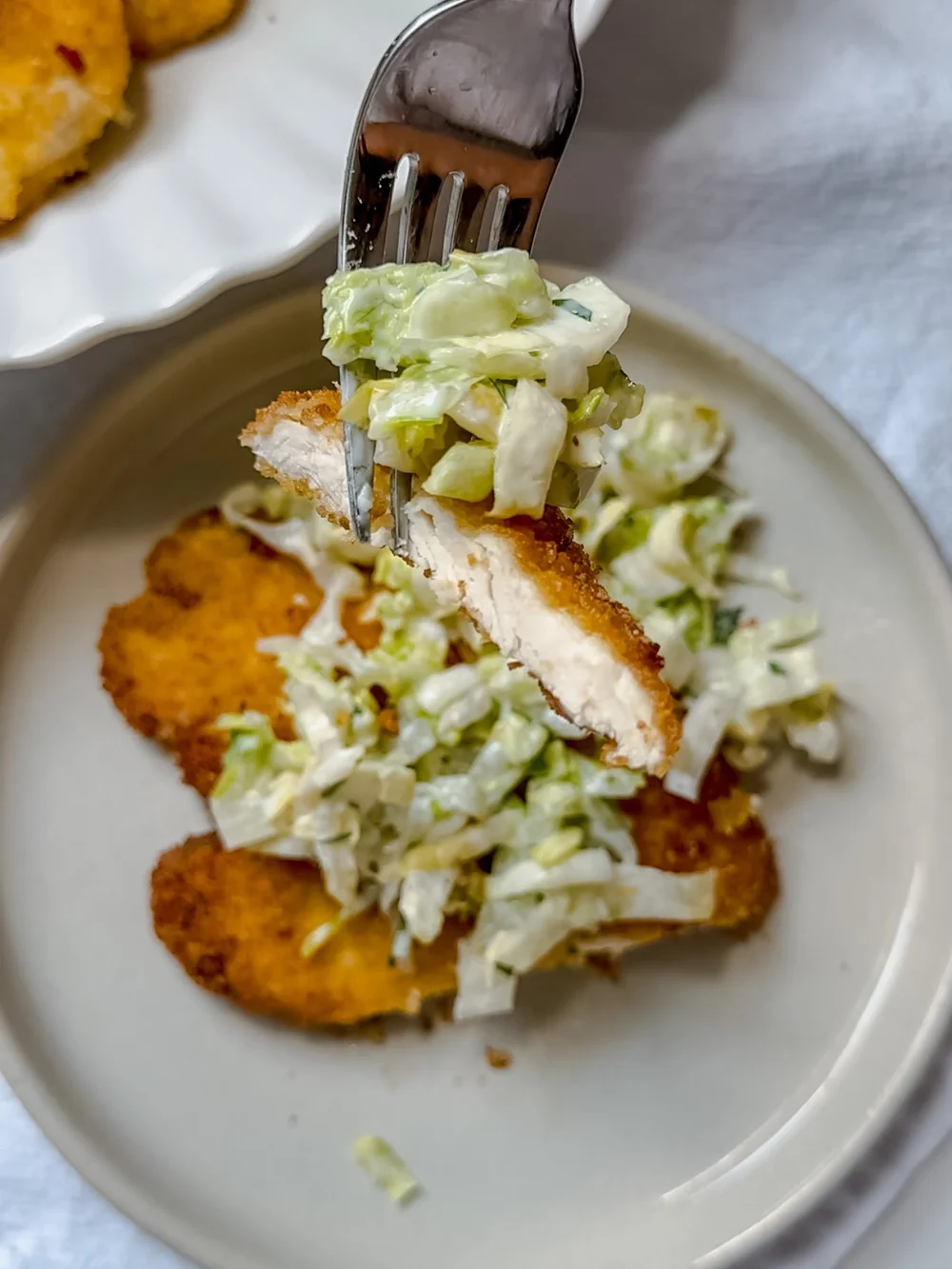 Caesar Salad Slaw over Chicken Cutlets — All Types of Bowls