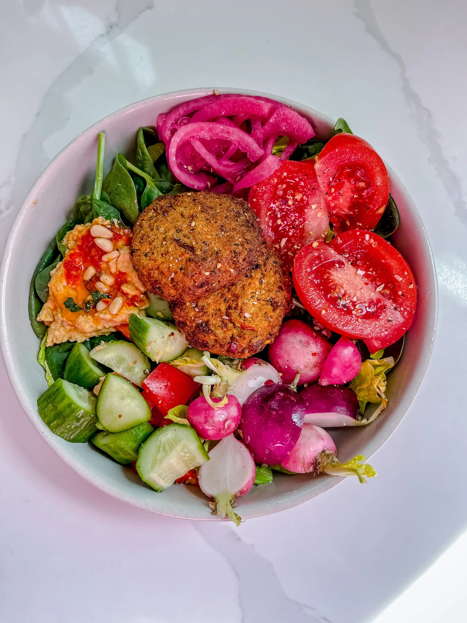 Homemade Cava Bowl with Veggie Falafels — All Types of Bowls