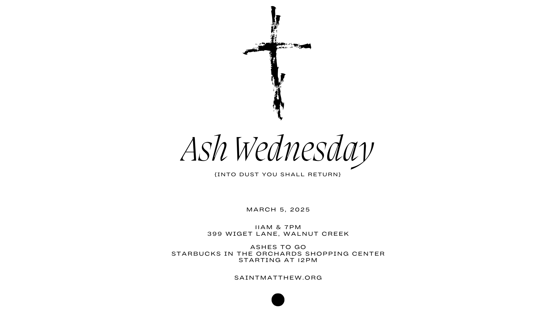 Ash Wednesday Services — Saint Matthew