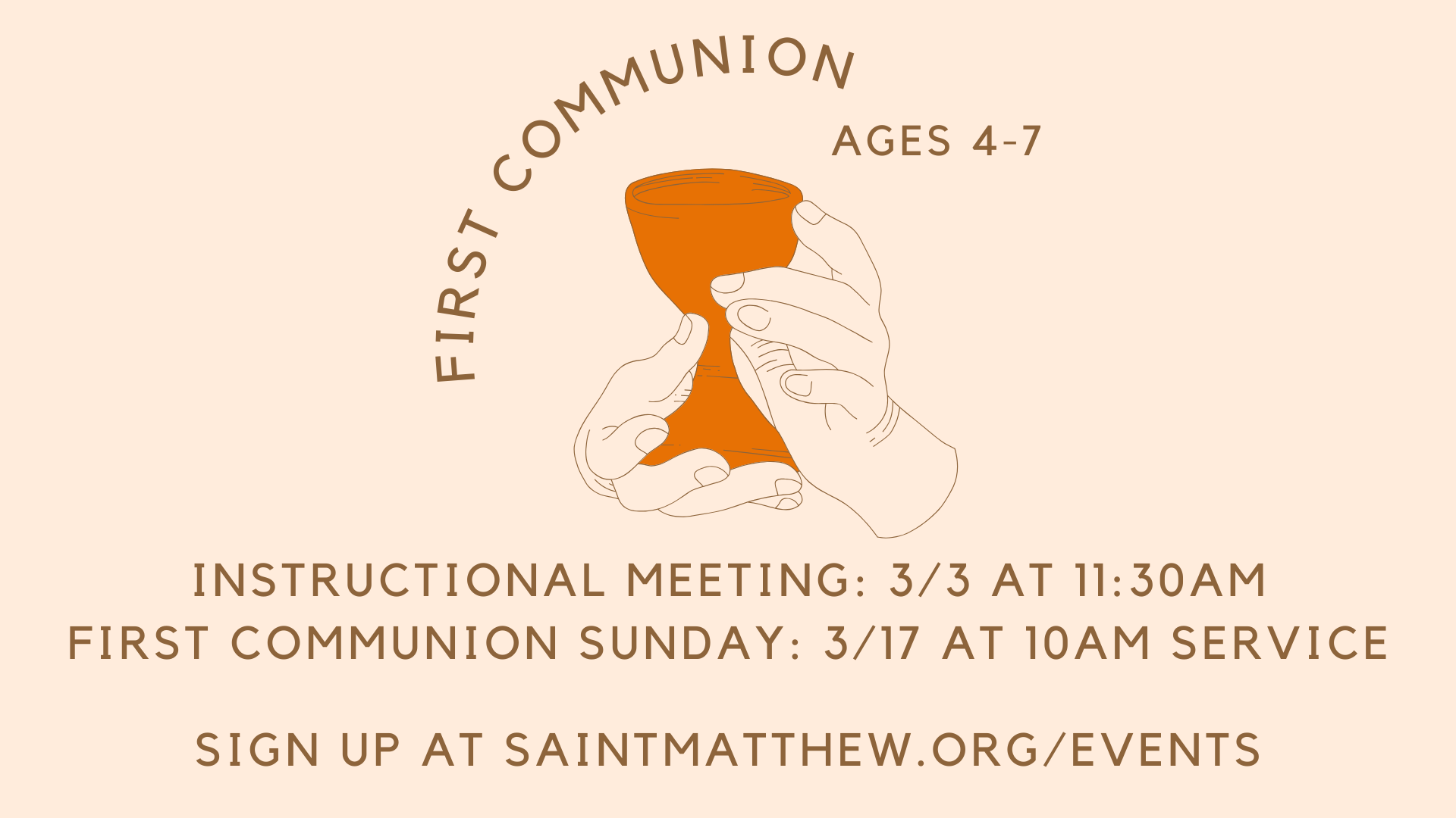 First Communion Celebration — Saint Matthew