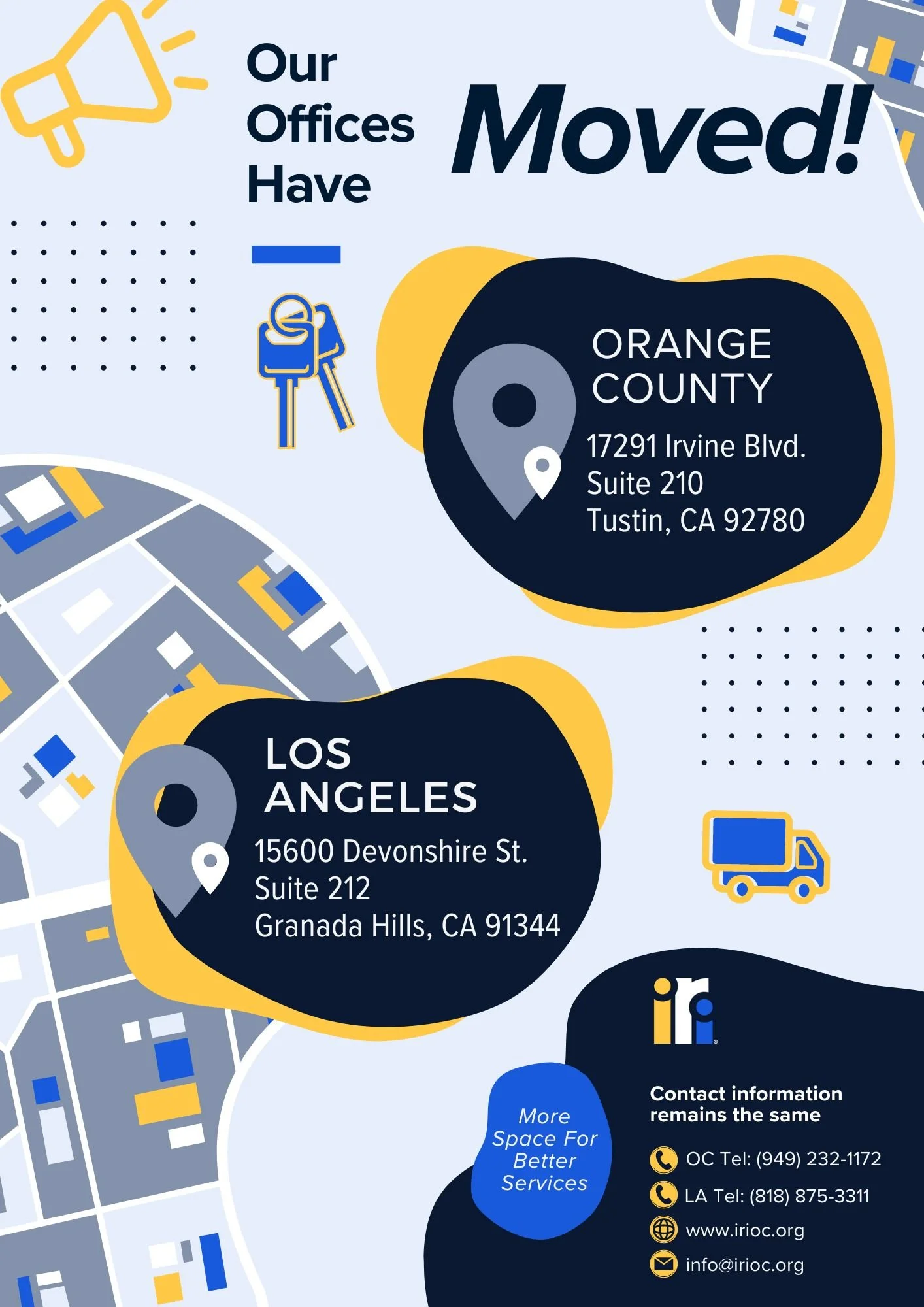 New OC and LA Office Locations — IRI® | Integrated Resources Institute