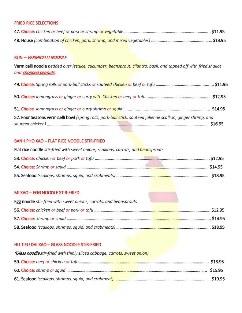 Menu — Tay Do Vietnamese & Chinese Restaurant