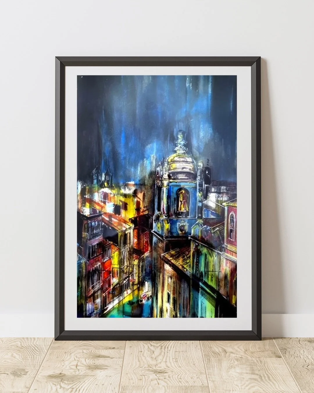 Midnight Cityscape by Seymour Slott | The Artist Lives Gallery