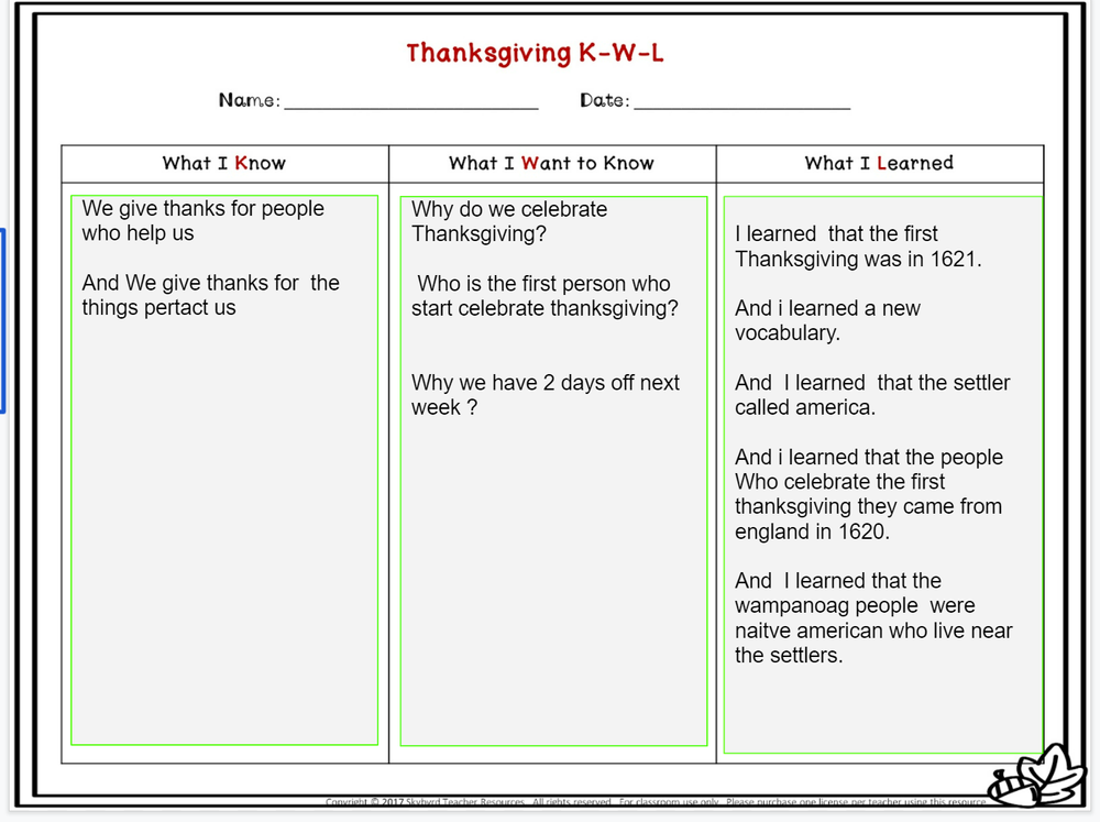 Thanksgiving Activities: Informational Reading Comprehension ESL Gen Ed ...