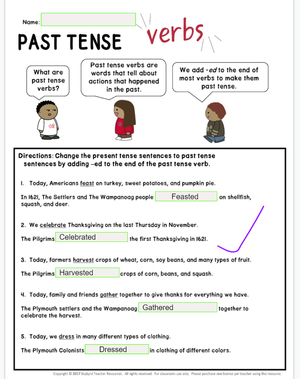 Thanksgiving Activities: Informational Reading Comprehension ESL Gen Ed ...