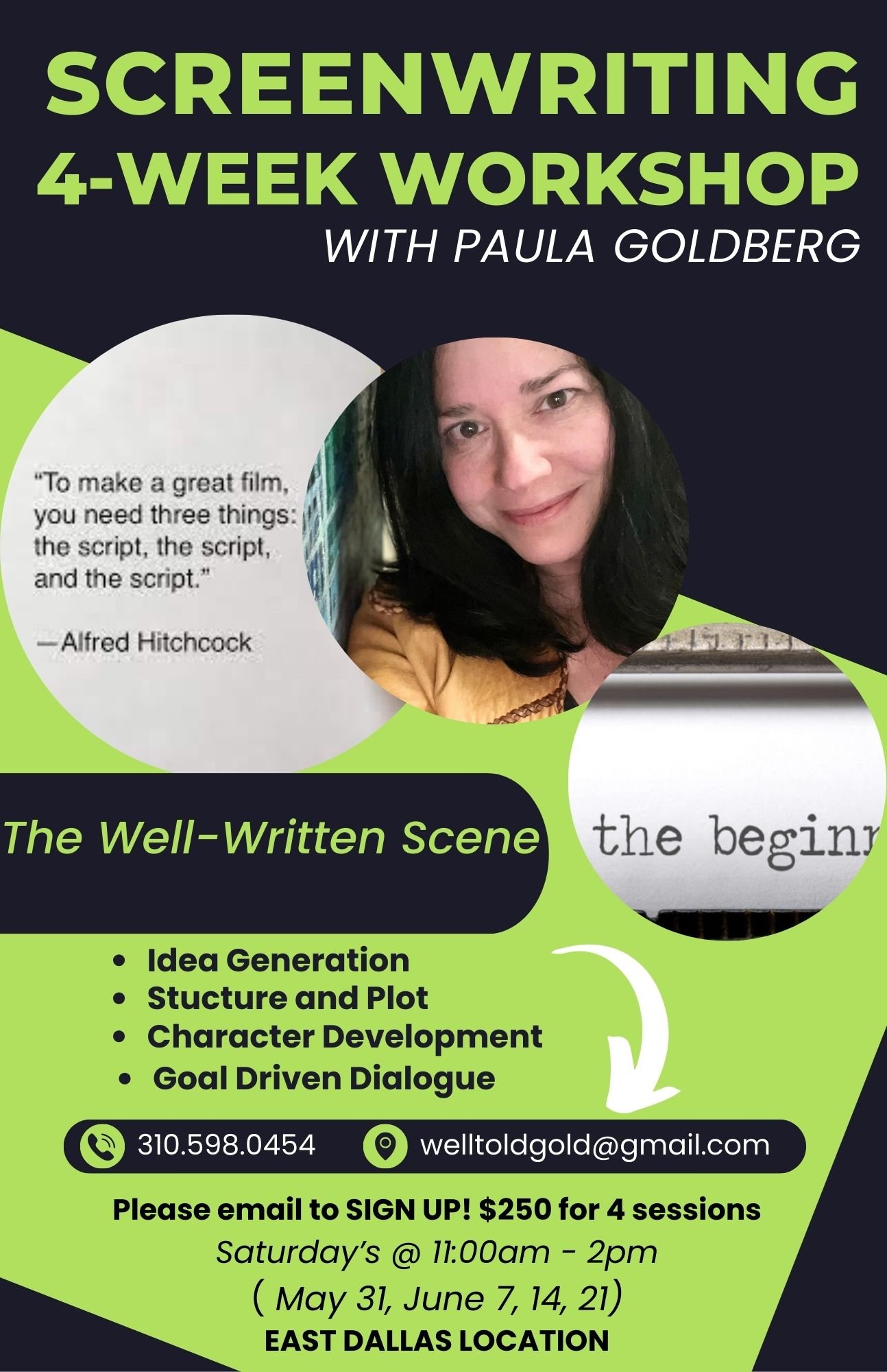 Screenwriting Classes — Well Told Gold Studio