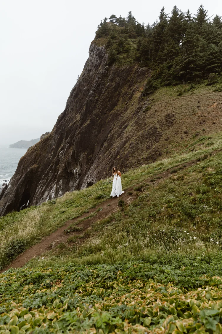 Epic Cliff-side Oregon Coast Elopement - Adventure Elopement Photographer
