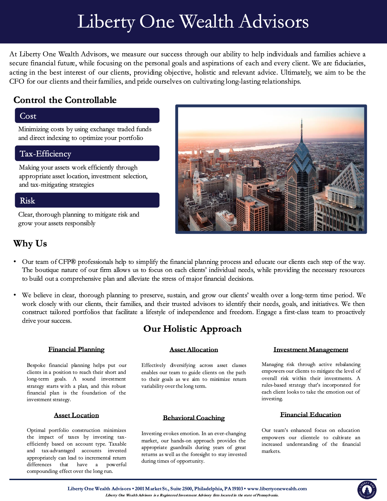 Financial Planning & Investment Management — Liberty One Wealth